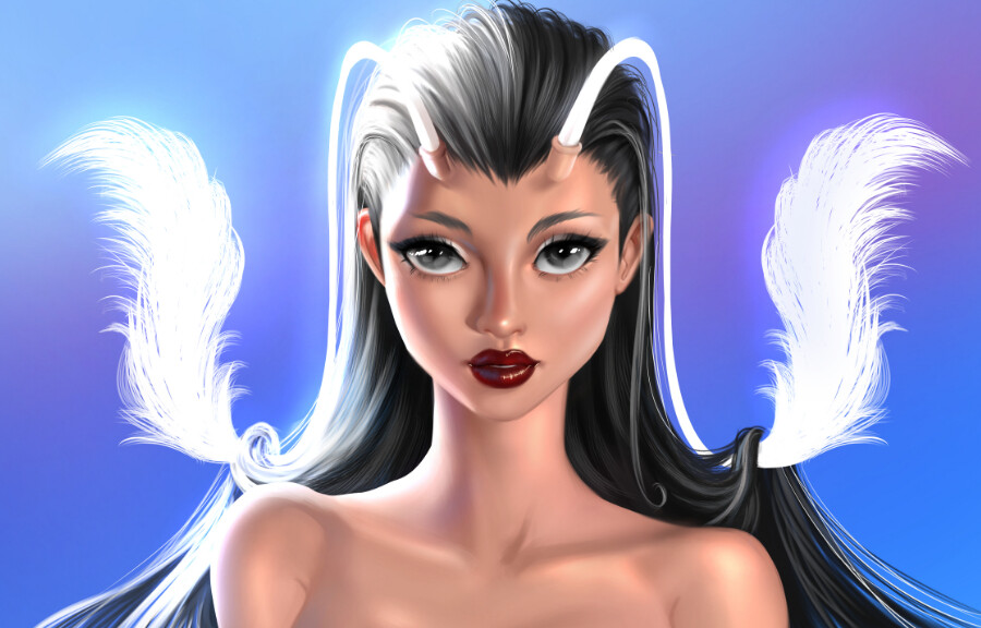 ArtStation - Moth Girl Remake Original Piece