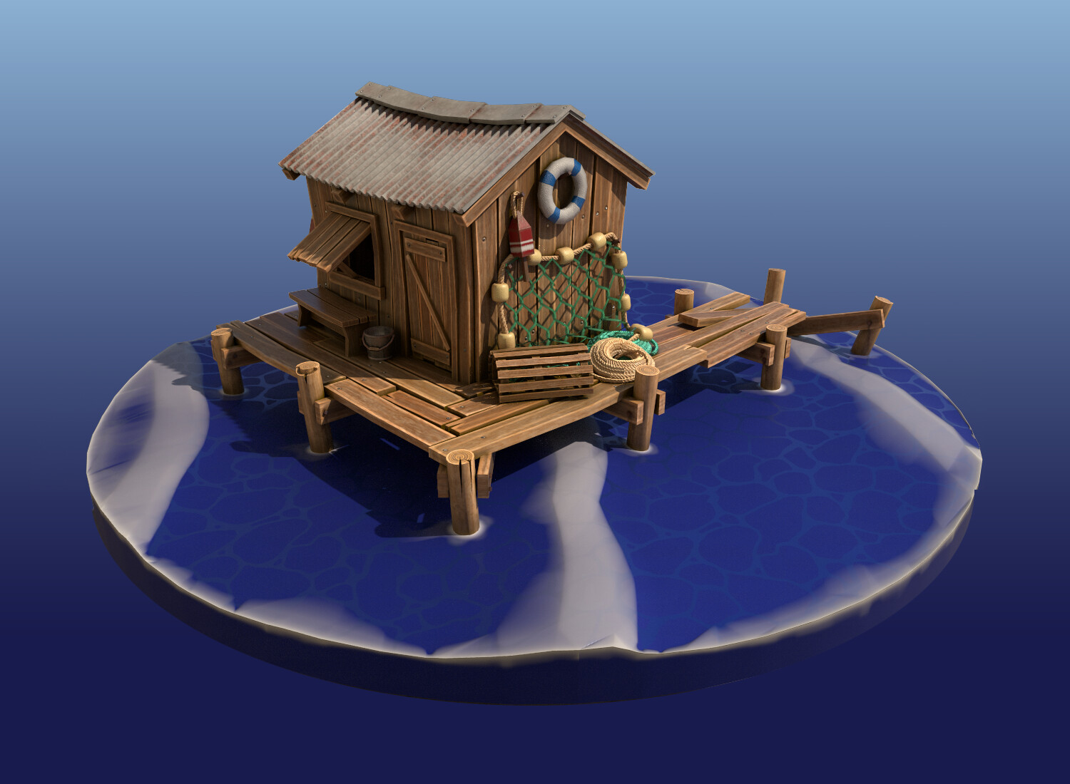 ArtStation - Stilted Fishing Shack