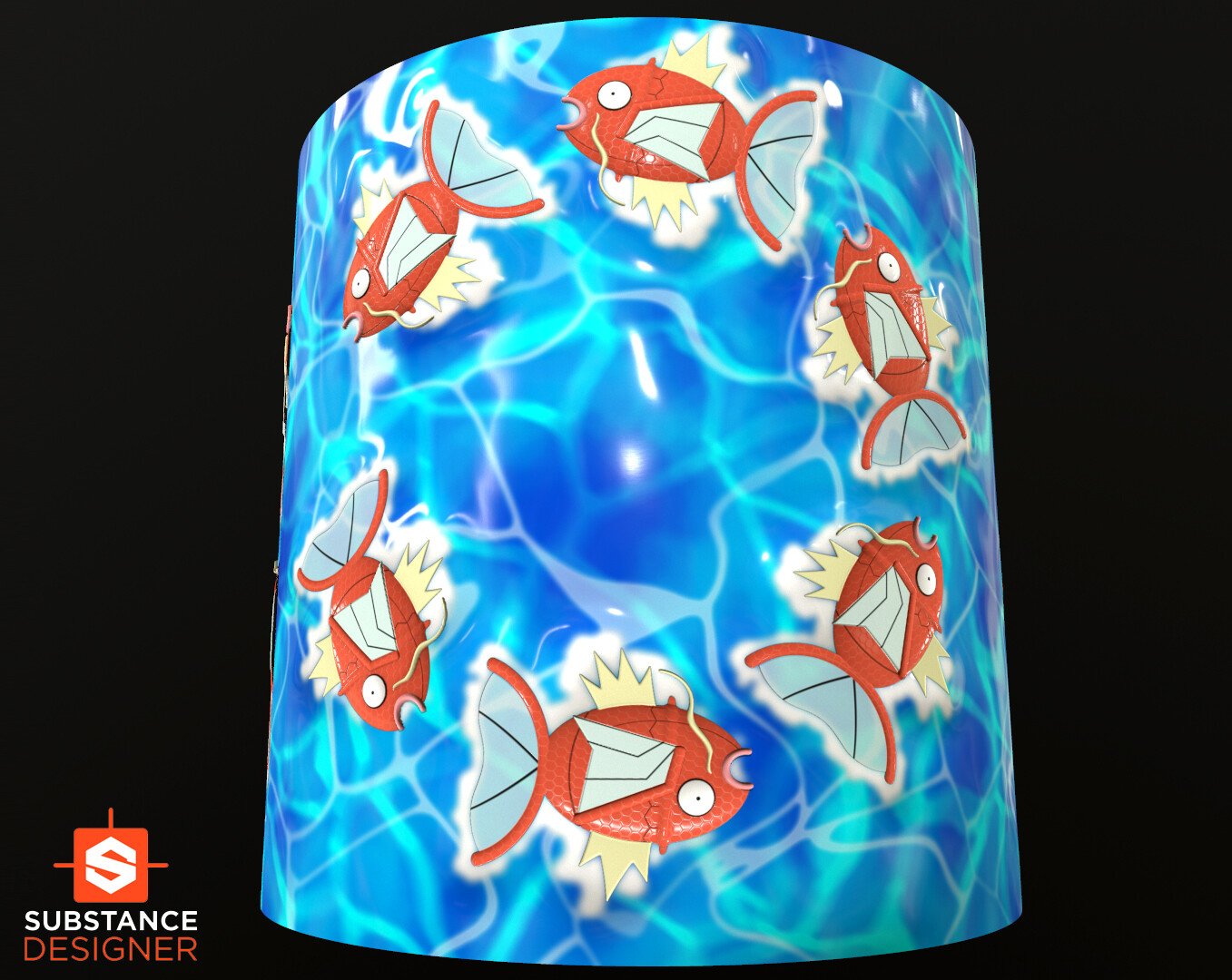 Minchan Kim - [SUBSTANCE DESIGNER Training] Pokemon - Magikarp Fan Art