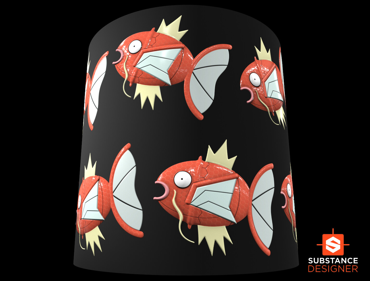 Minchan Kim - [SUBSTANCE DESIGNER Training] Pokemon - Magikarp Fan Art