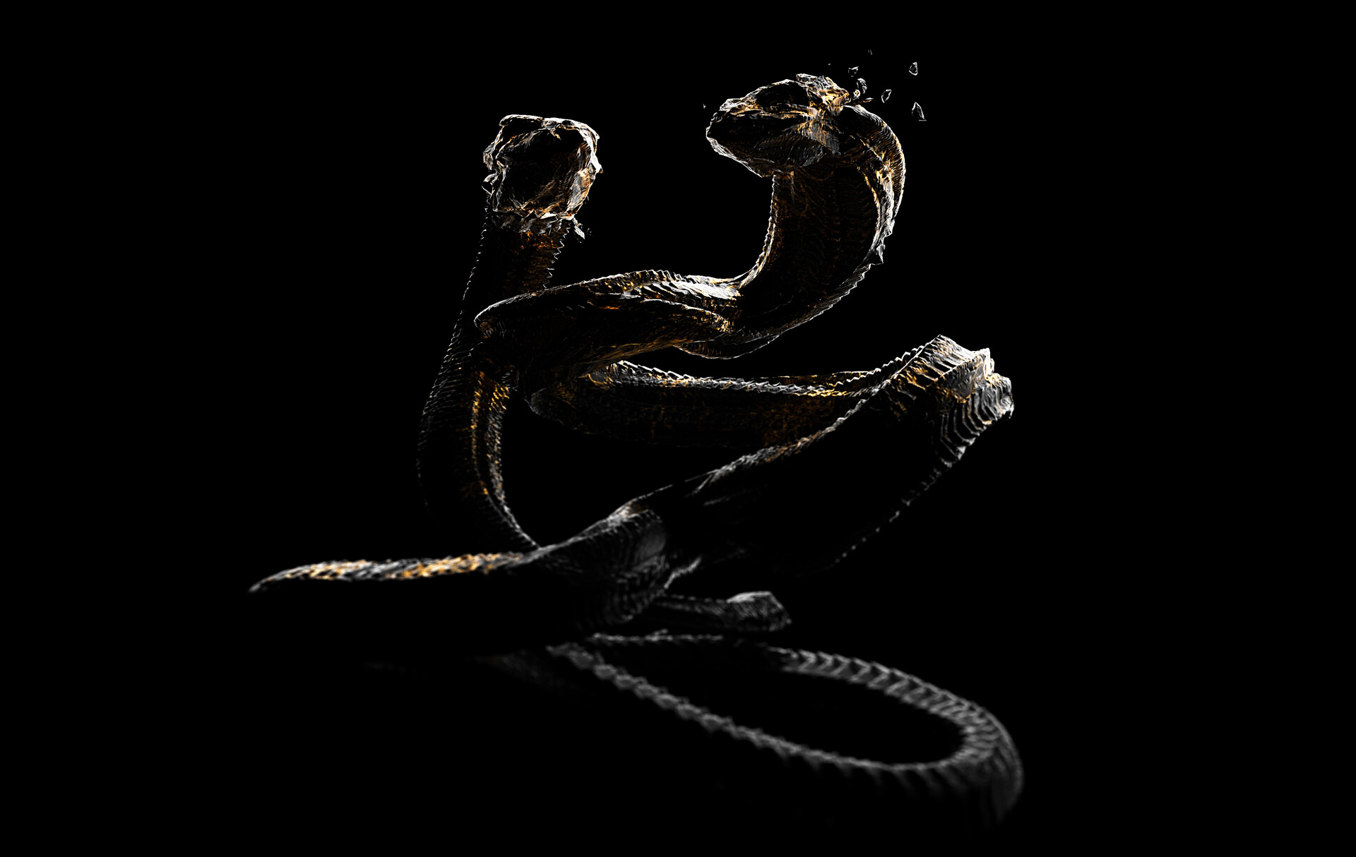 ArtStation - VREVERYDAY 19 - Gold Snakes Chinese New Year Speedsculpt ...