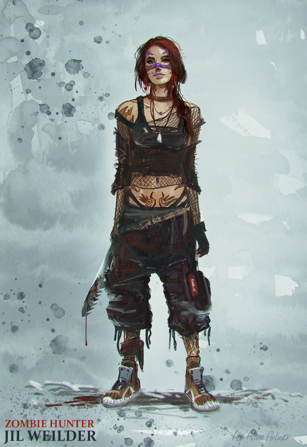Vrouwelijke Zombie Concept Art Rich Werner