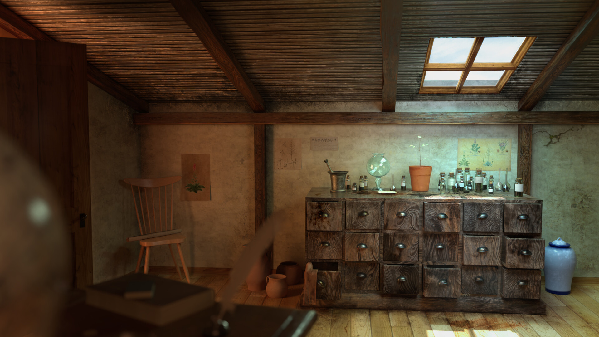 ArtStation - Old desk room 2