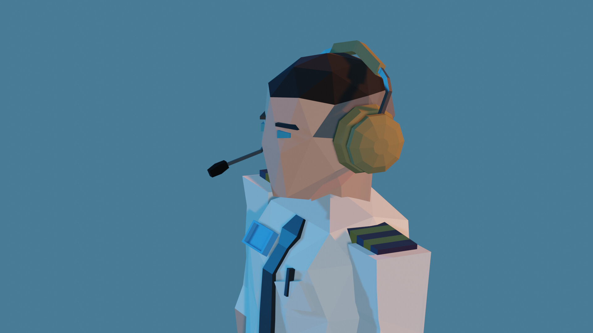 ArtStation - lowpoly airline pilot