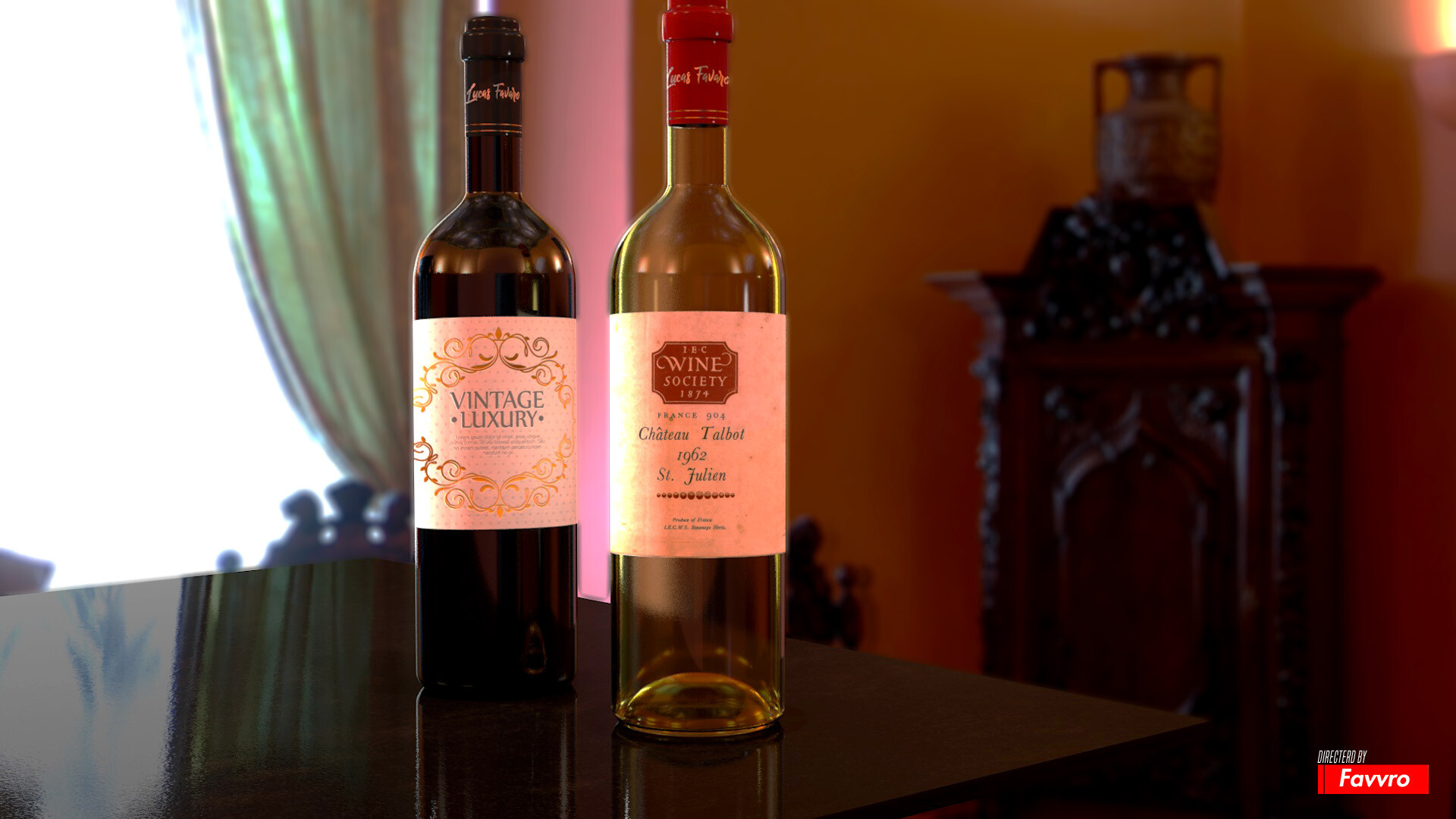 ArtStation - Wine Bottle Model - Product Render