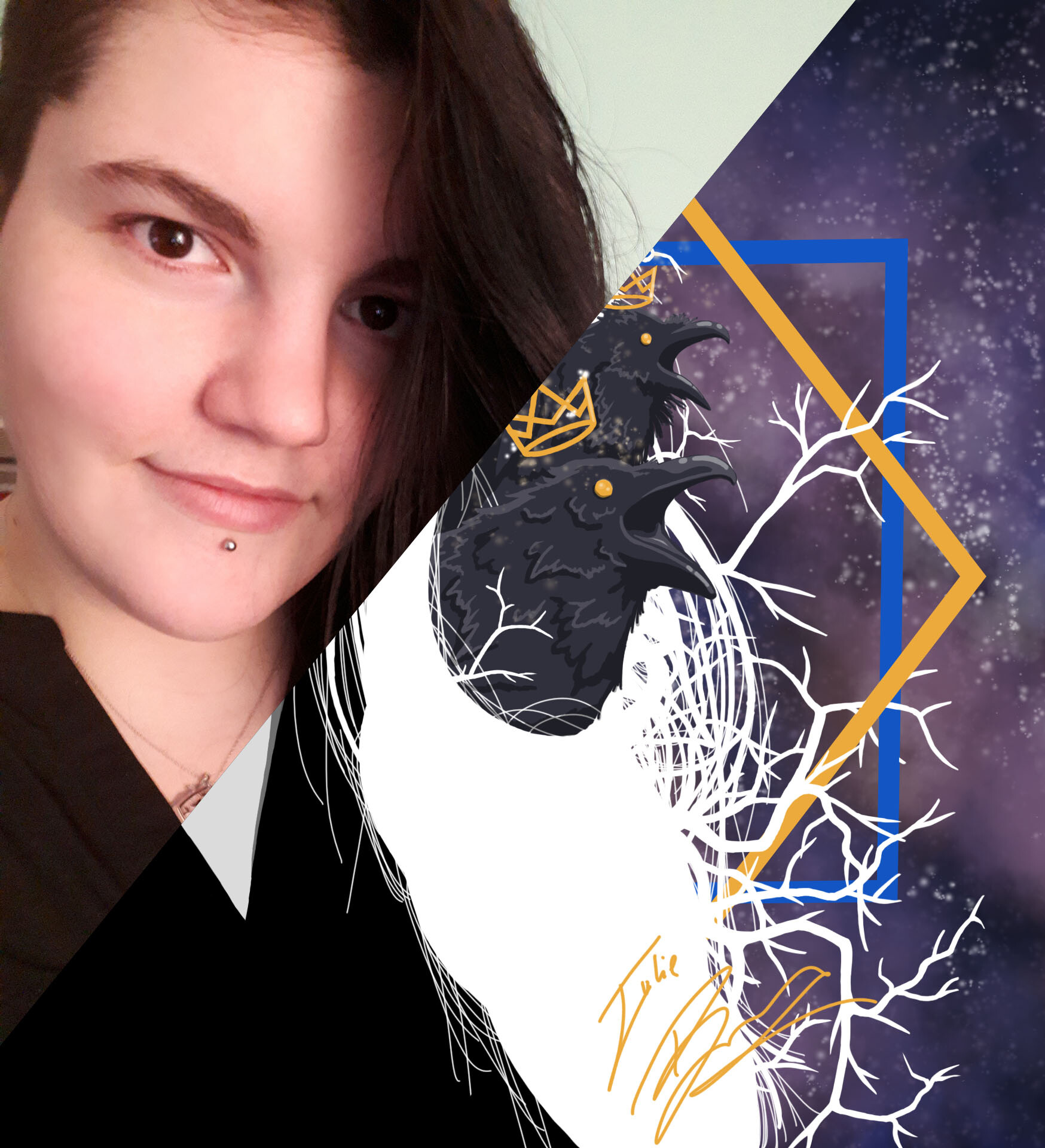 Julie Bellavance - Self-Portrait Galaxy Raven