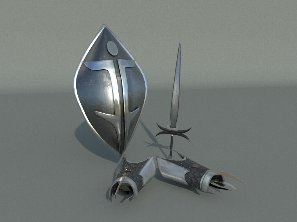 ArtStation - Sword, Shield, and Gauntlet