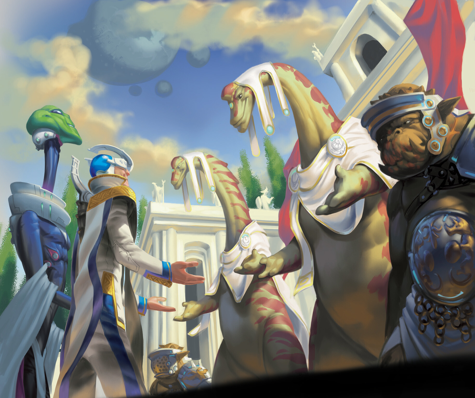 ArtStation - Diplo-macy - Keyforge illustration