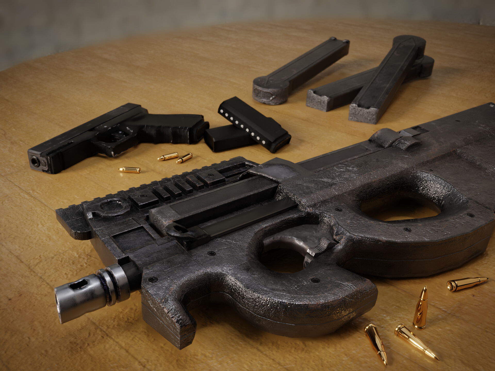 ArtStation - P90 and Glock 19