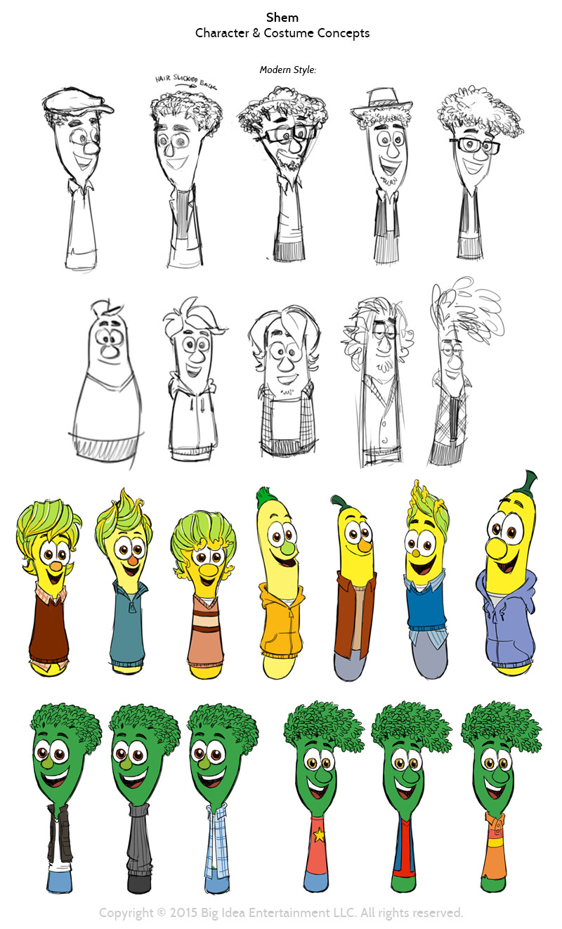 how to draw veggietales characters