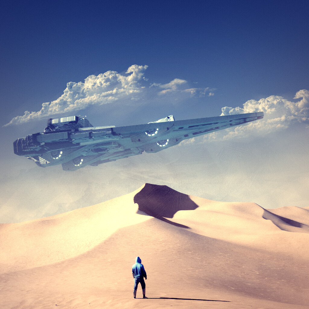 ArtStation - 1.27.20 Big Ship Over Desert