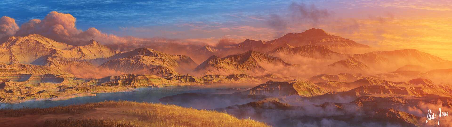 Undiscovered Dawn by Elias Stern : r/ImaginaryMindscapes