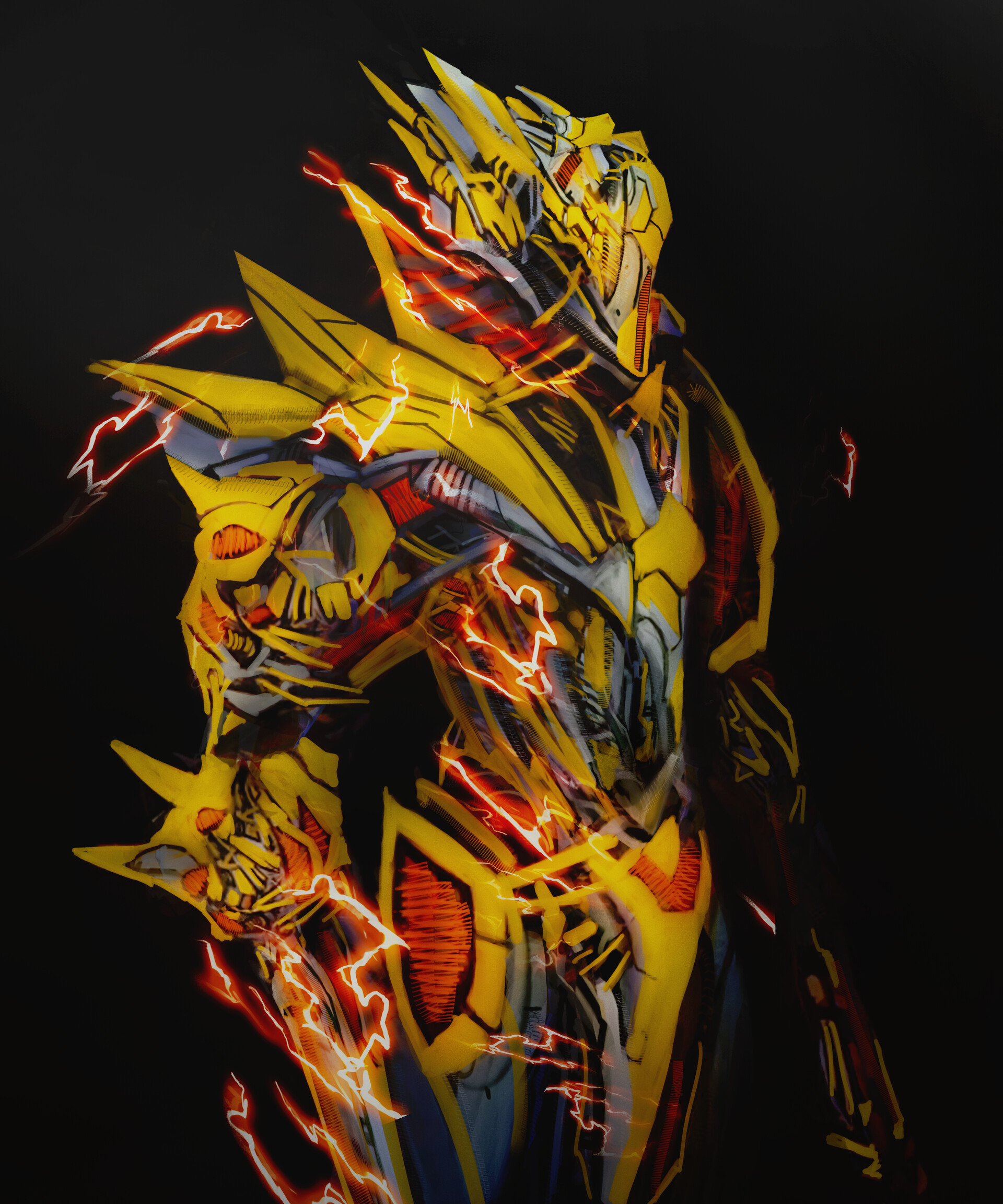 ArtStation - Quick Yellow Mecha Illustration