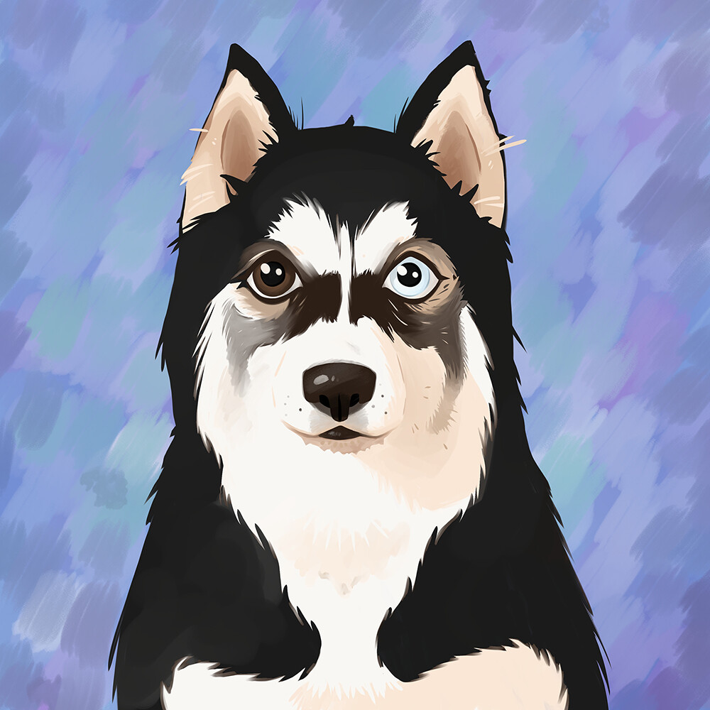 ArtStation - Retrato de un perro