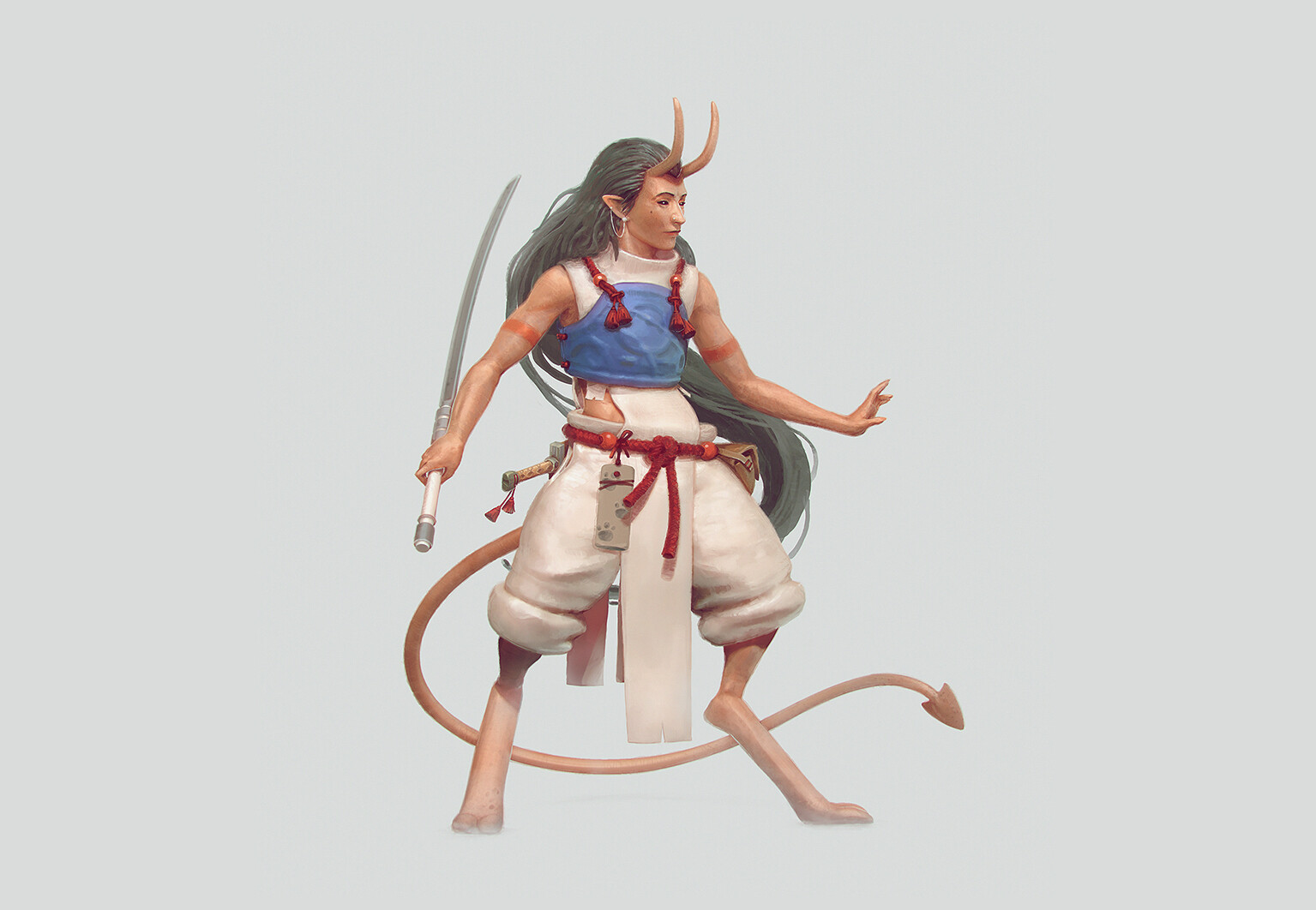 ArtStation - Tiefling bushi