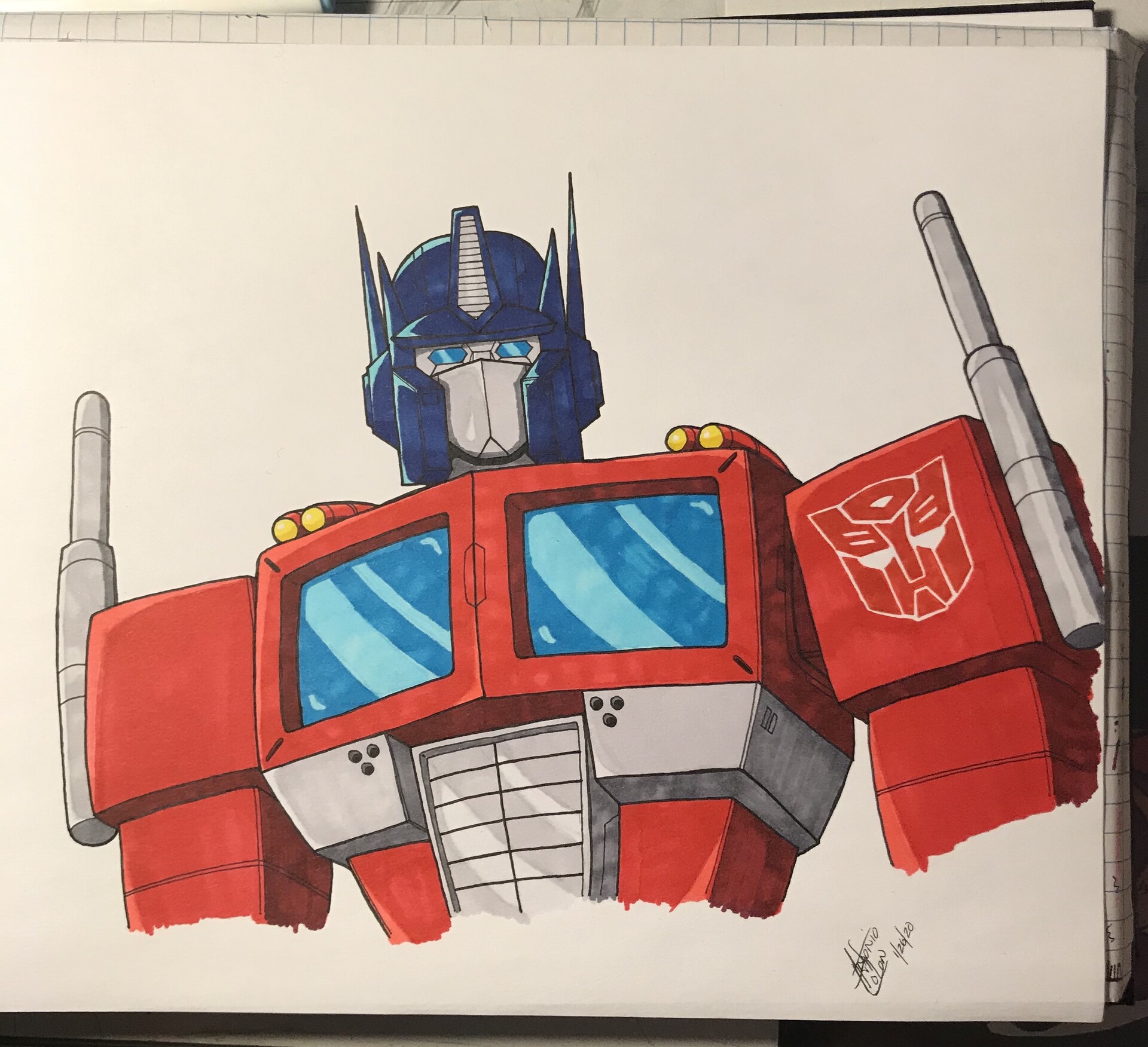 how to draw easy optimus prime