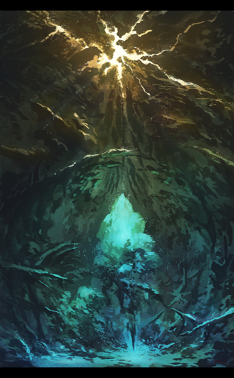 ArtStation - Blue cave