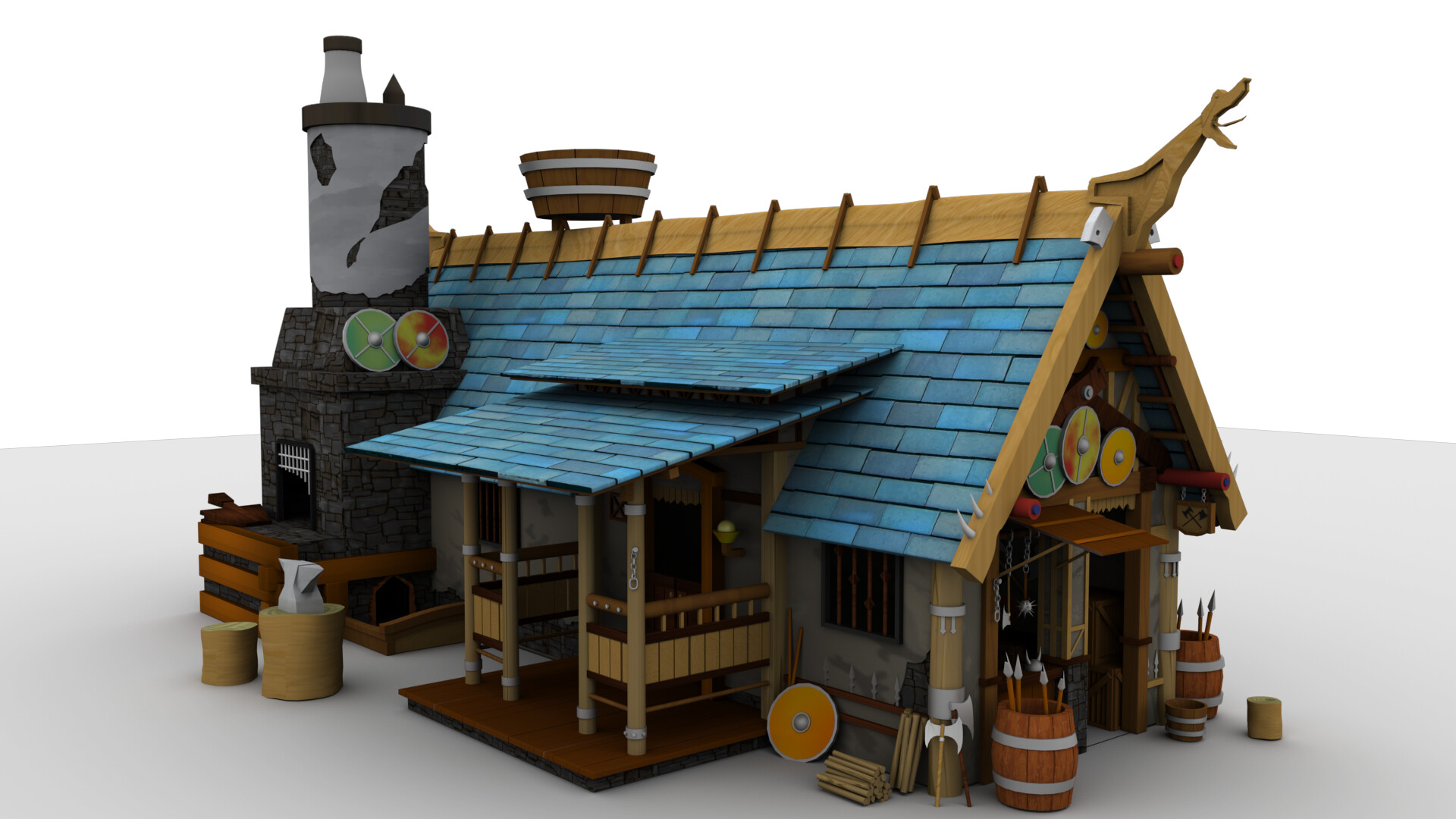 ArtStation - EXTERIOR - CARTOON HOUSE