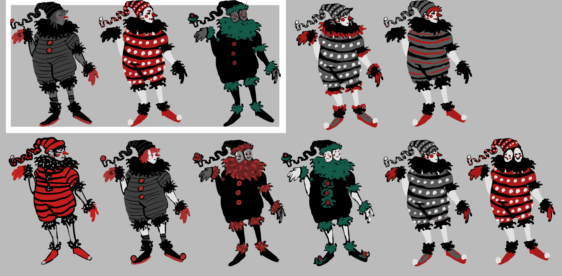 ArtStation - clown character designs