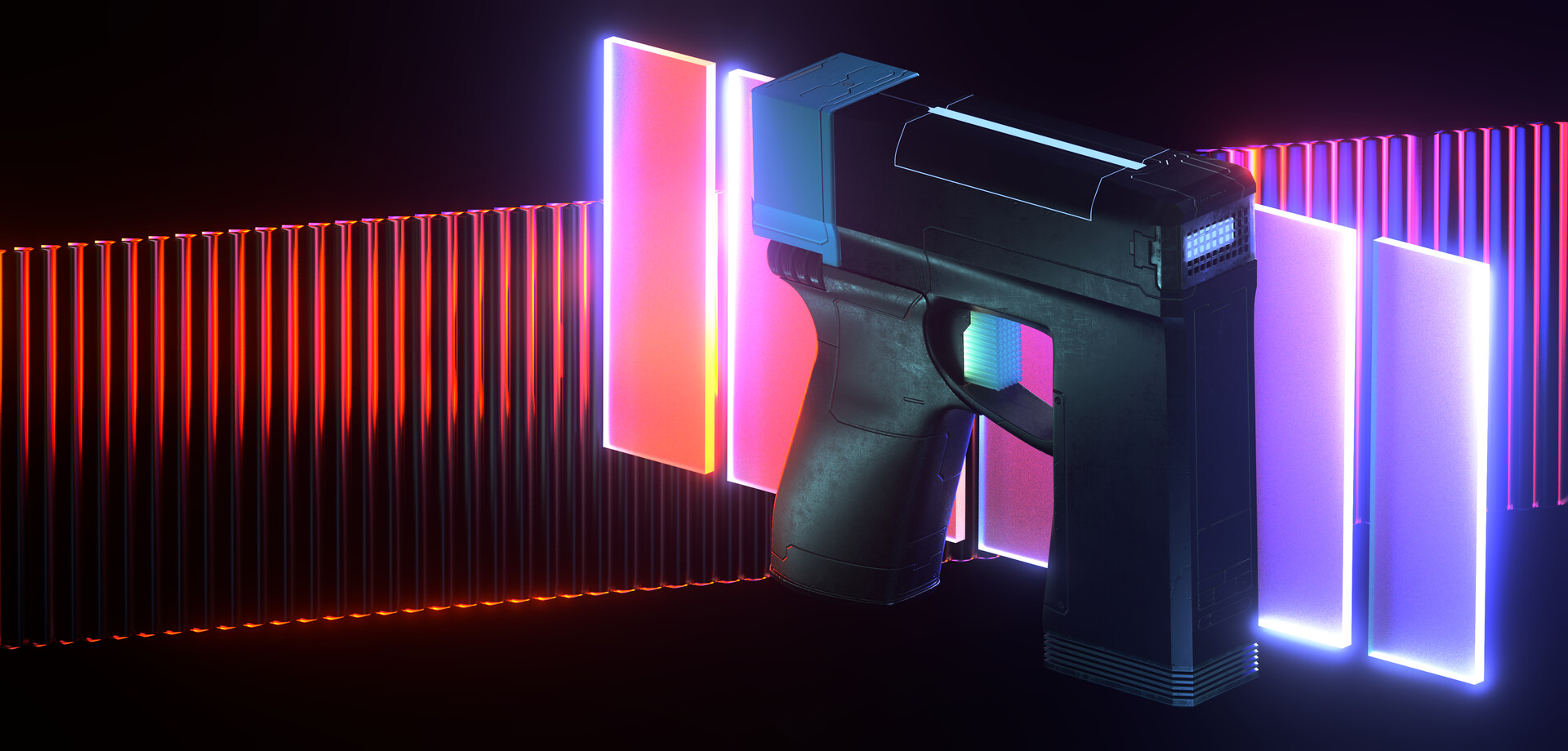 ArtStation - Futuristic gun