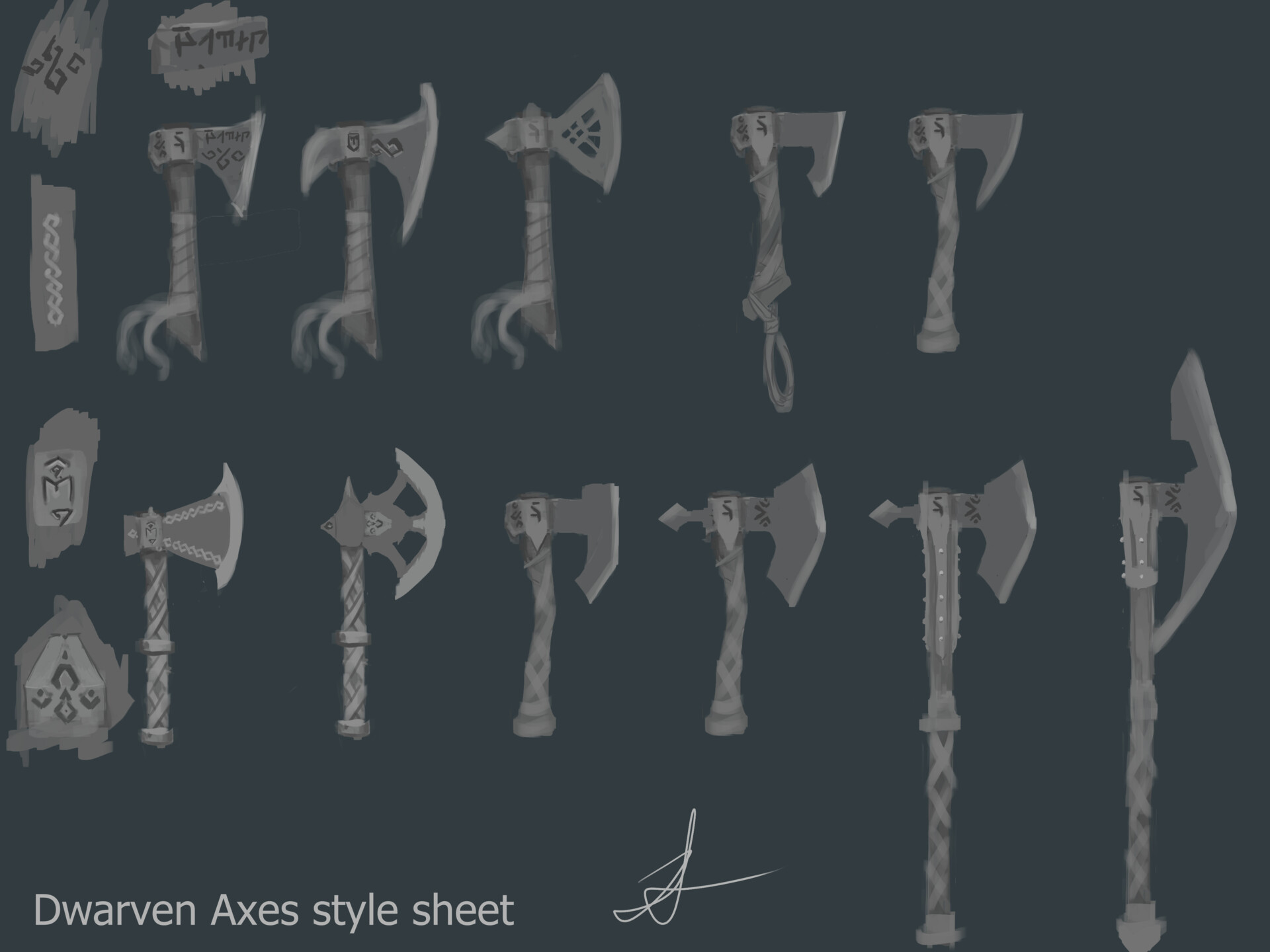 ArtStation - Dwarven Axes