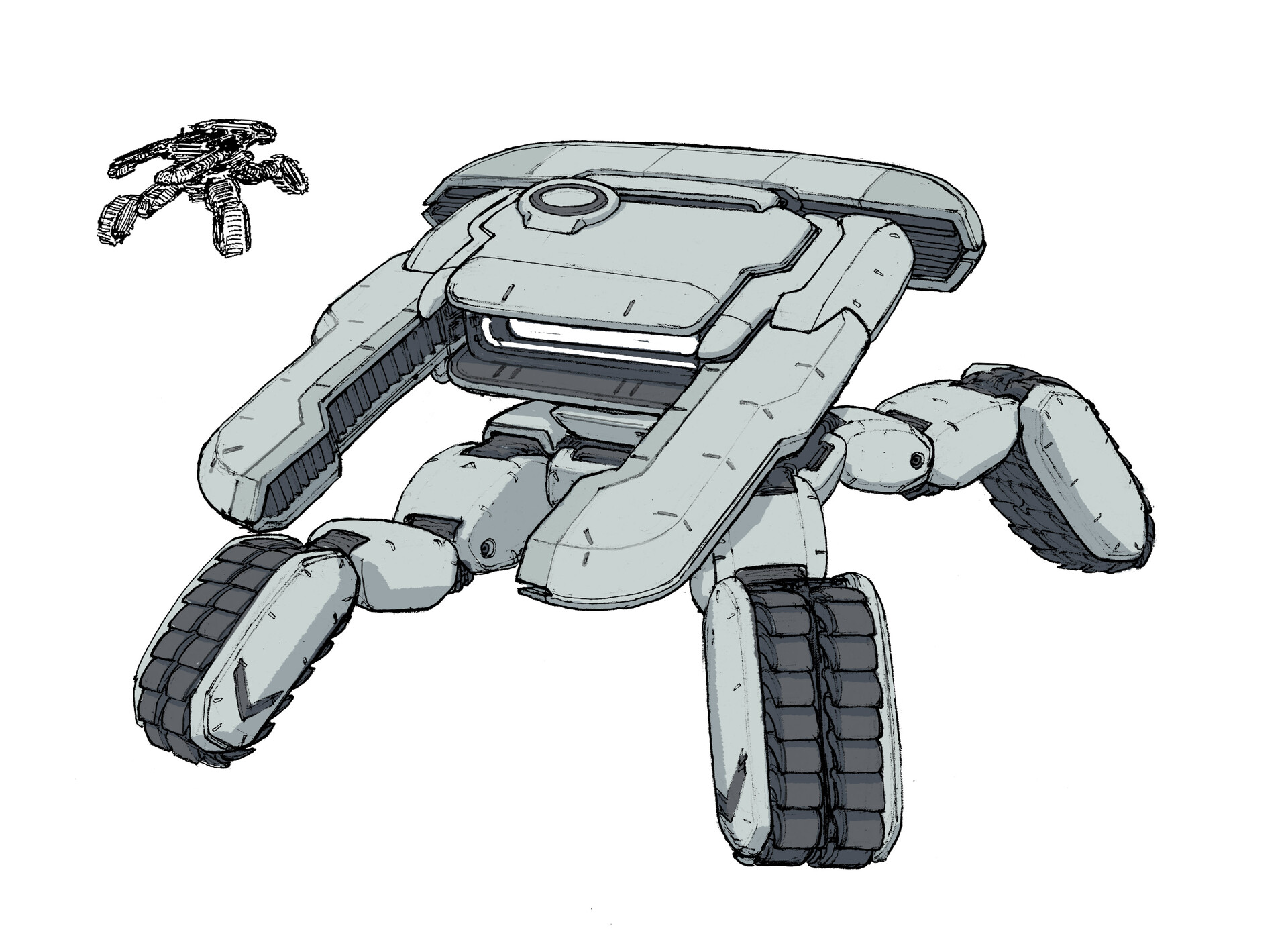 ArtStation - 4wd walker tank