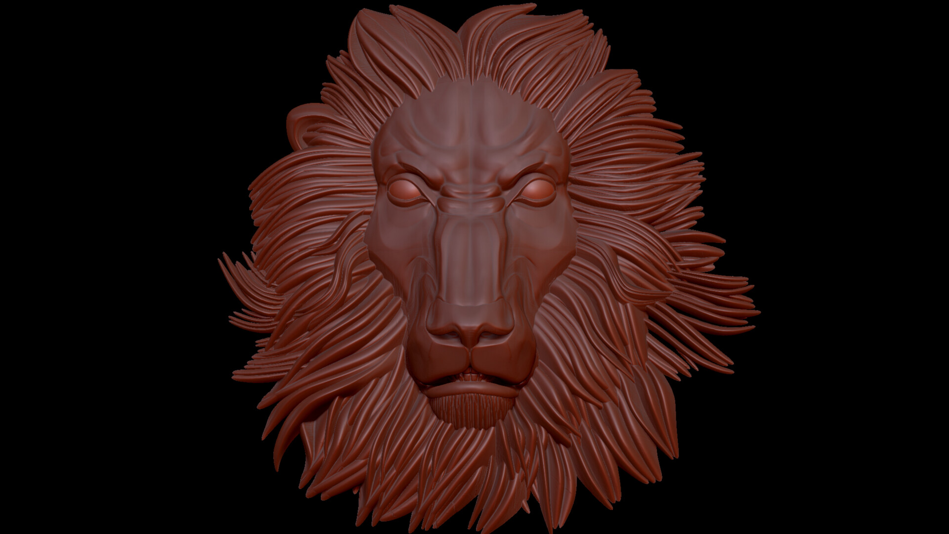 ArtStation - Lion face - quick sculpture for use as a stamp on future props