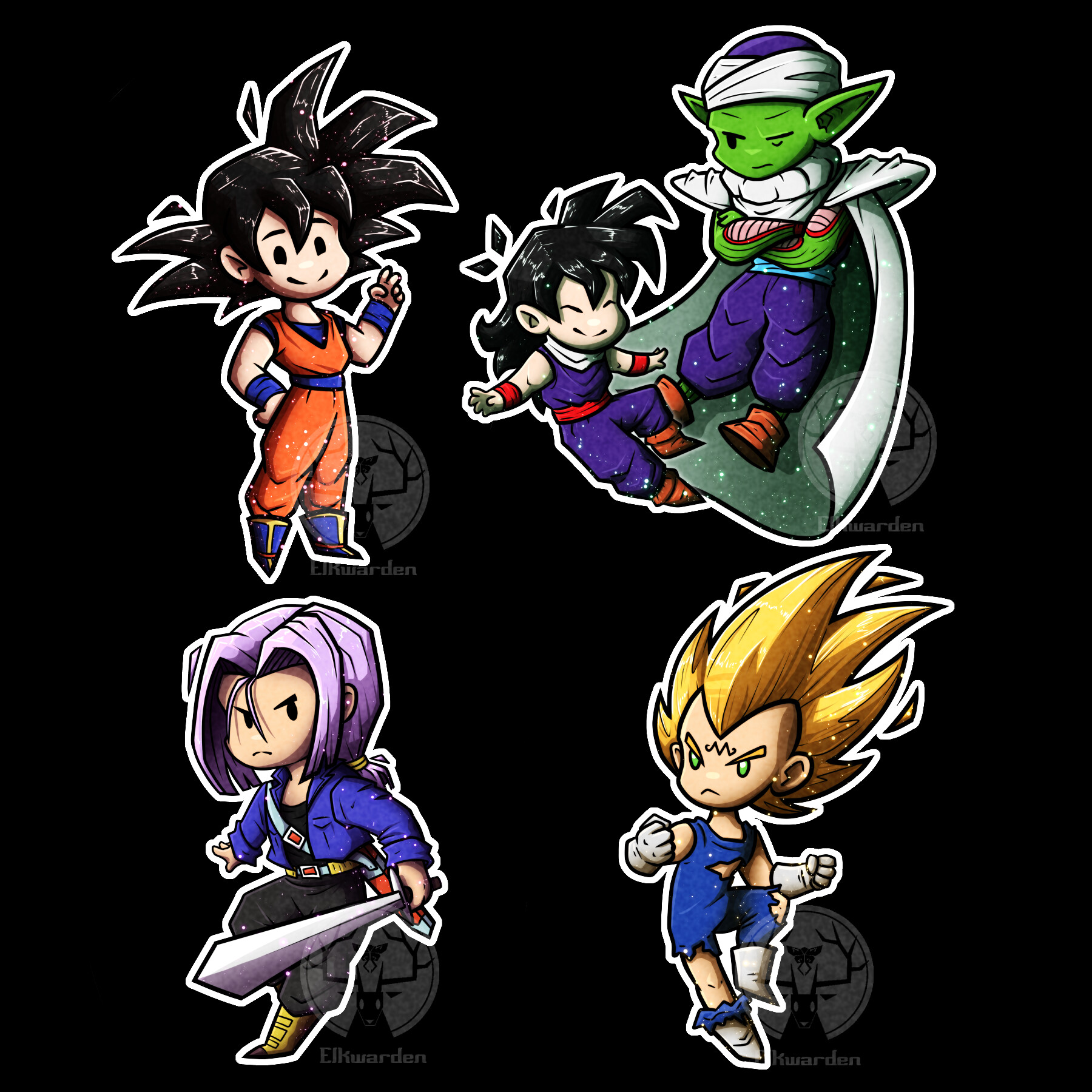 ArtStation - DBZ sticker designs