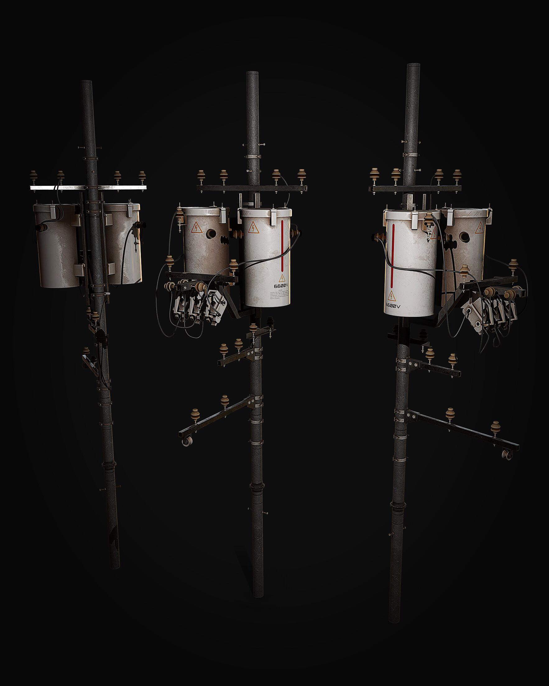 ArtStation - Props set electric poles 2/3