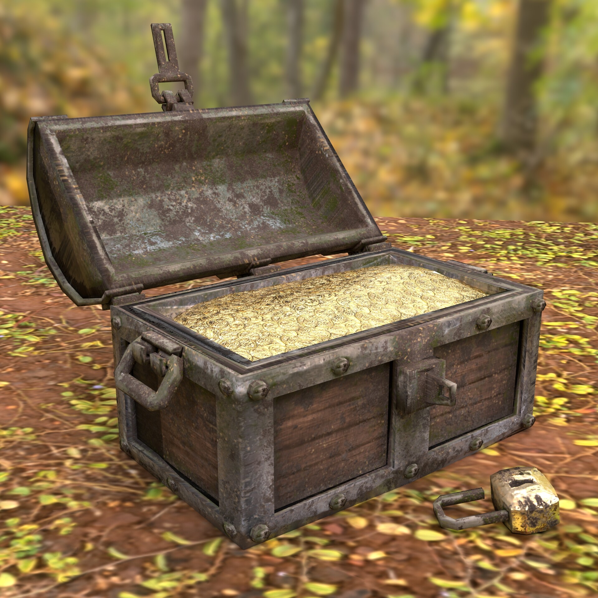 Piched Sae-Ngow - 3D Teasure Chest Lowpolygon