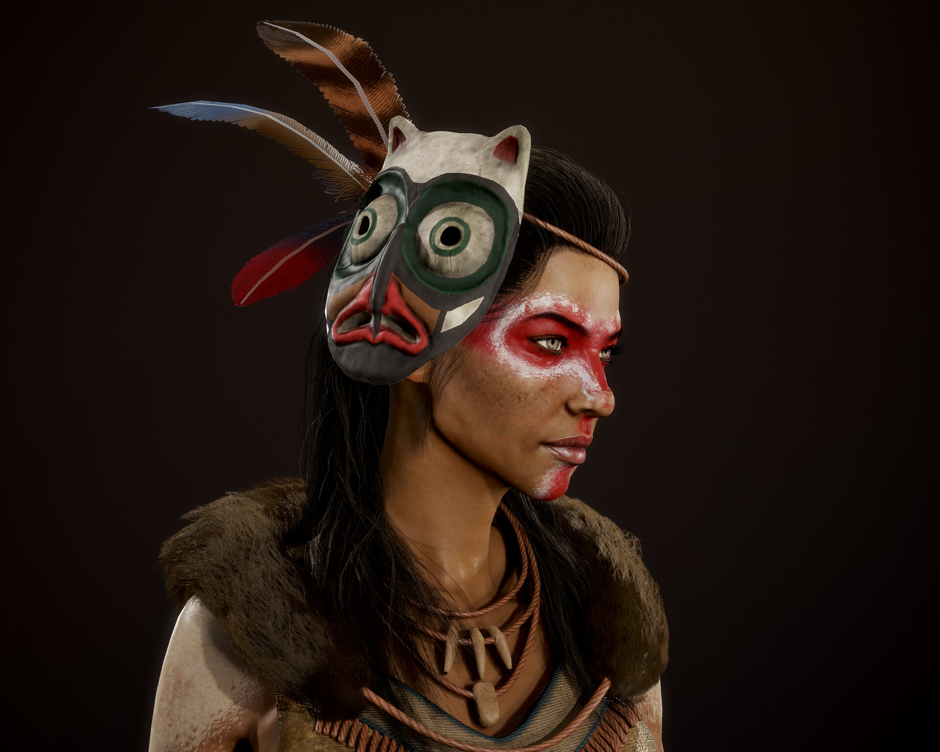ArtStation - Nadine - Native American Female Huntress
