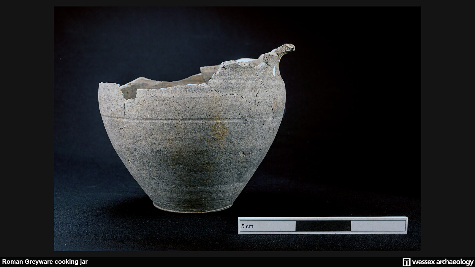 Wessex Archaeology - Roman Greyware Cooking Jar