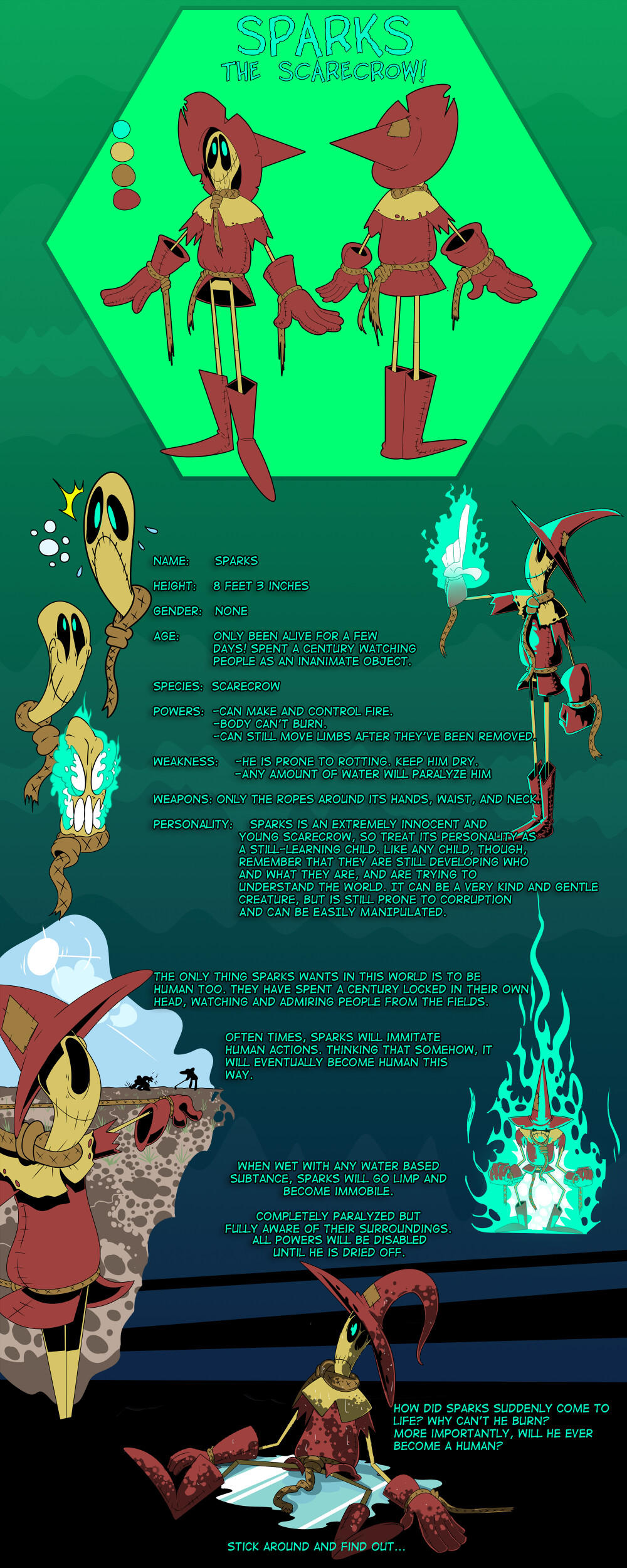 ArtStation - Sparks the Scarecrow Concept