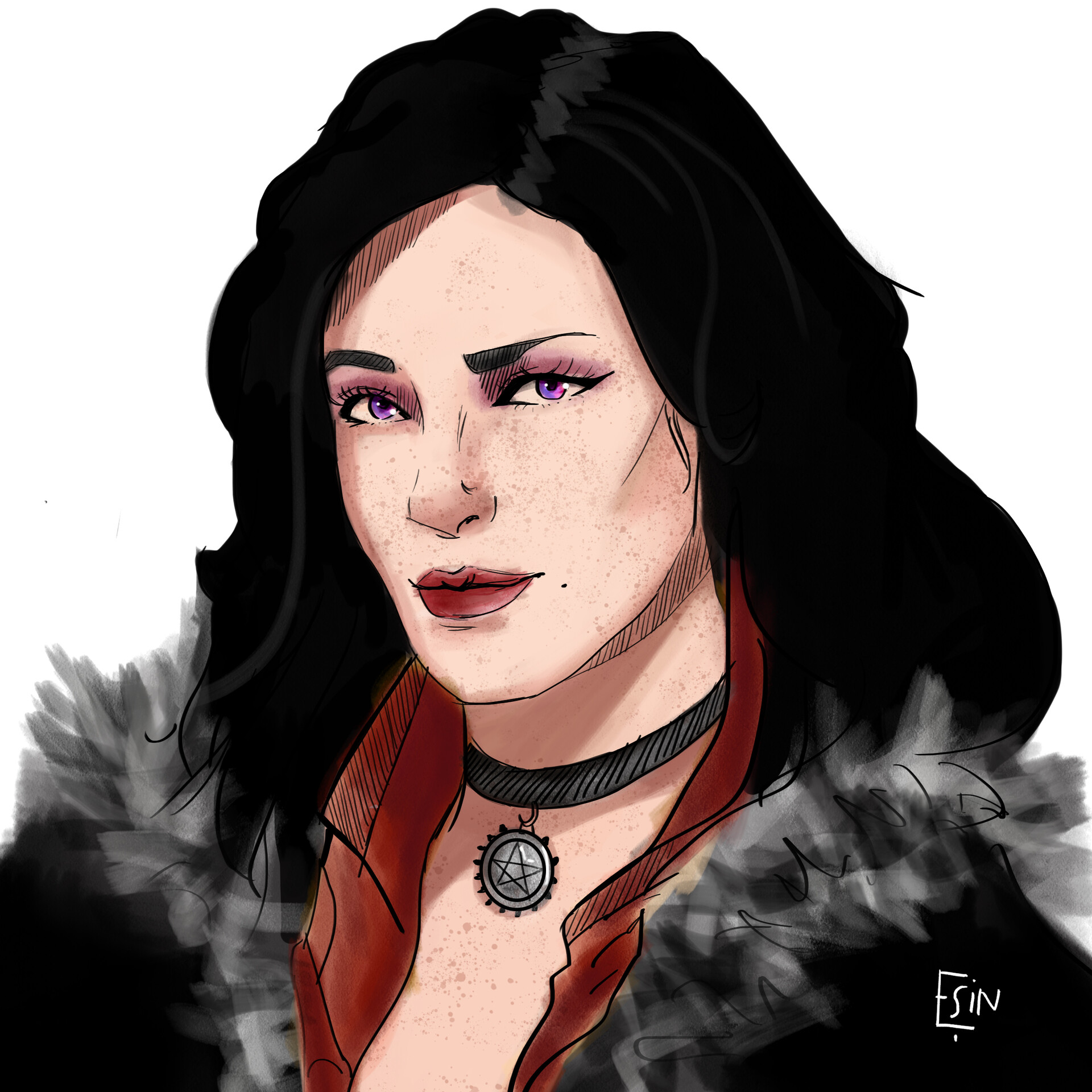 ArtStation - witcher Yennefer Illustration