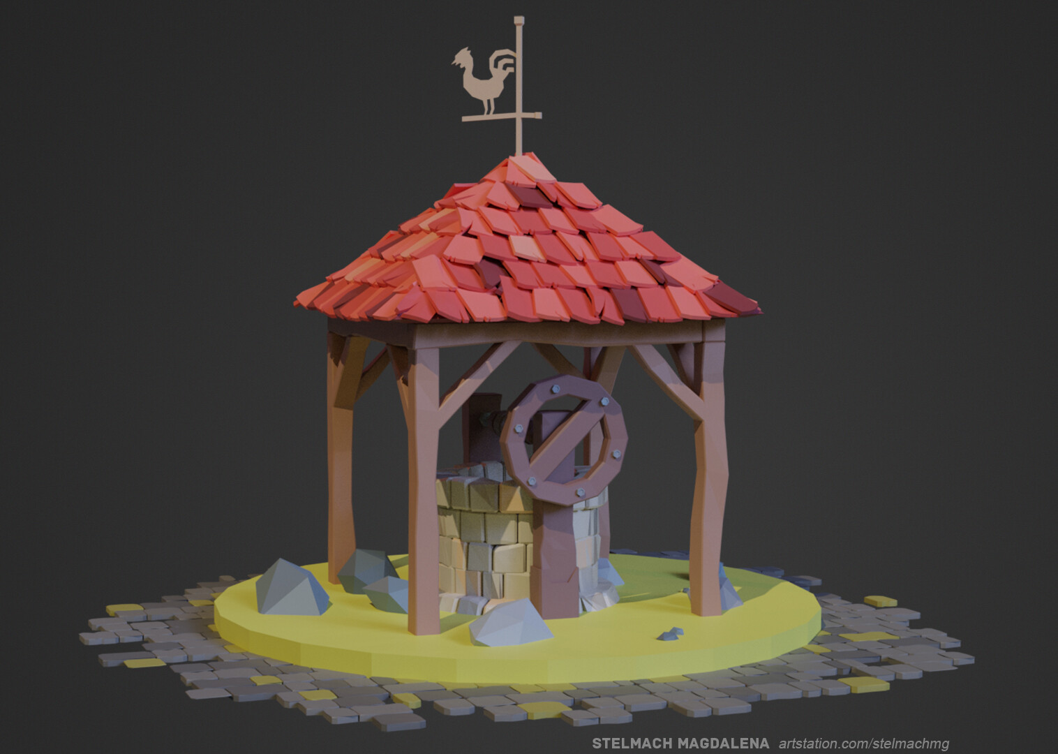 ArtStation - Low poly well made in Blender, Magdalena Stelmach