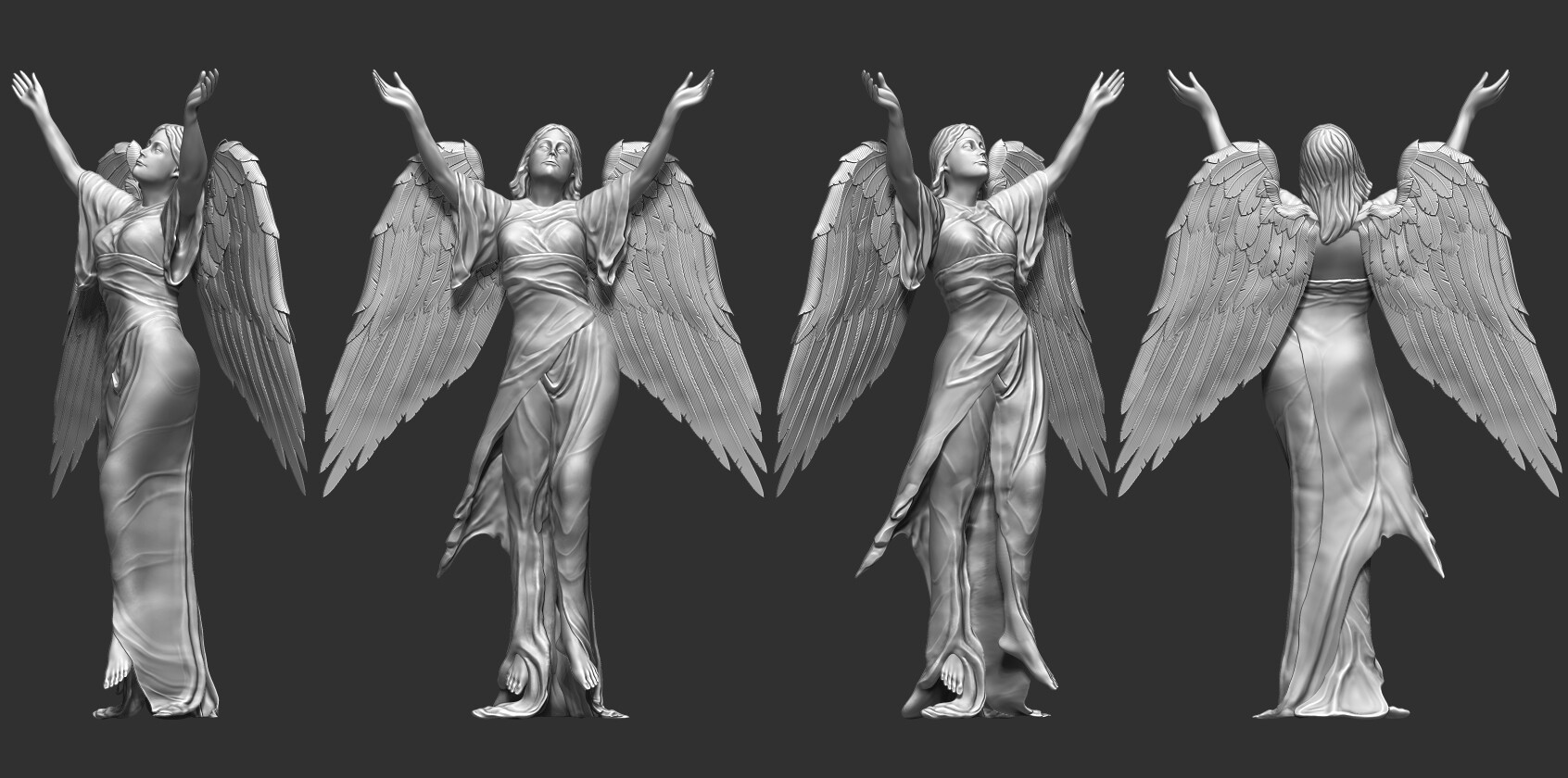 ArtStation - Angel Zbrush sculpt to game art