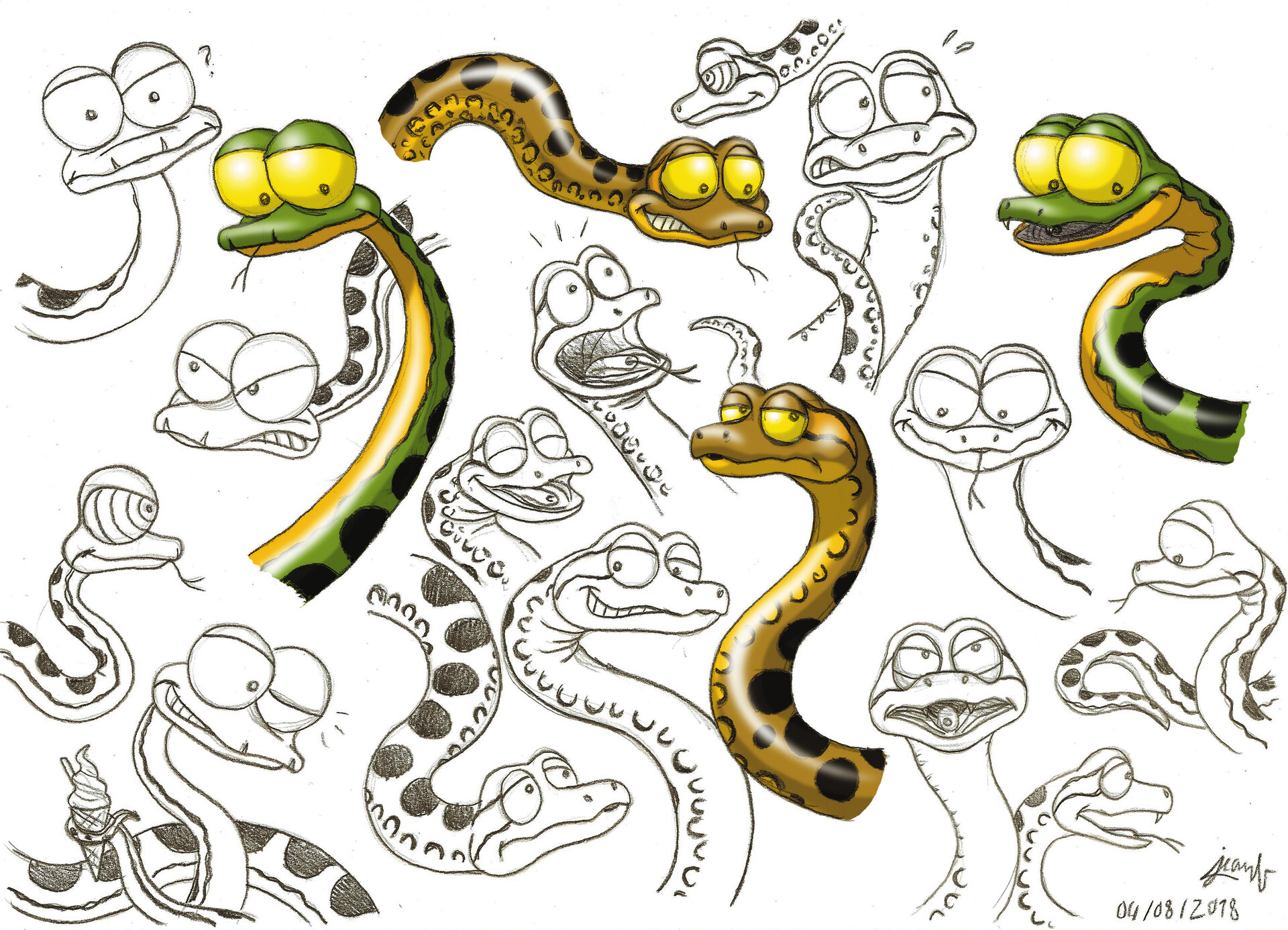 ArtStation - Animal Gang - Conda the Anaconda (research)