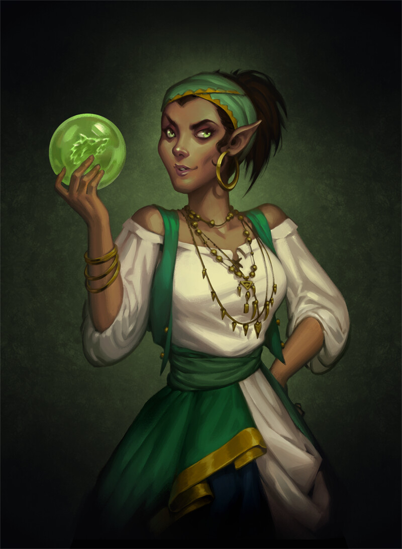 ArtStation - Arcane Alley Moonstruck Market: Green Wizard