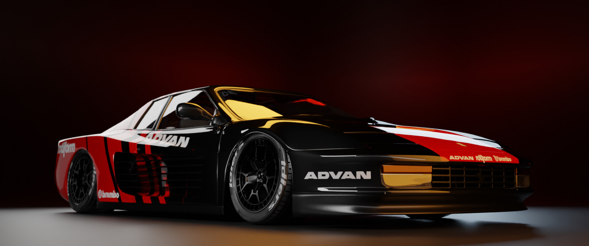 ArtStation - Ferrari Testarossa Advan racing