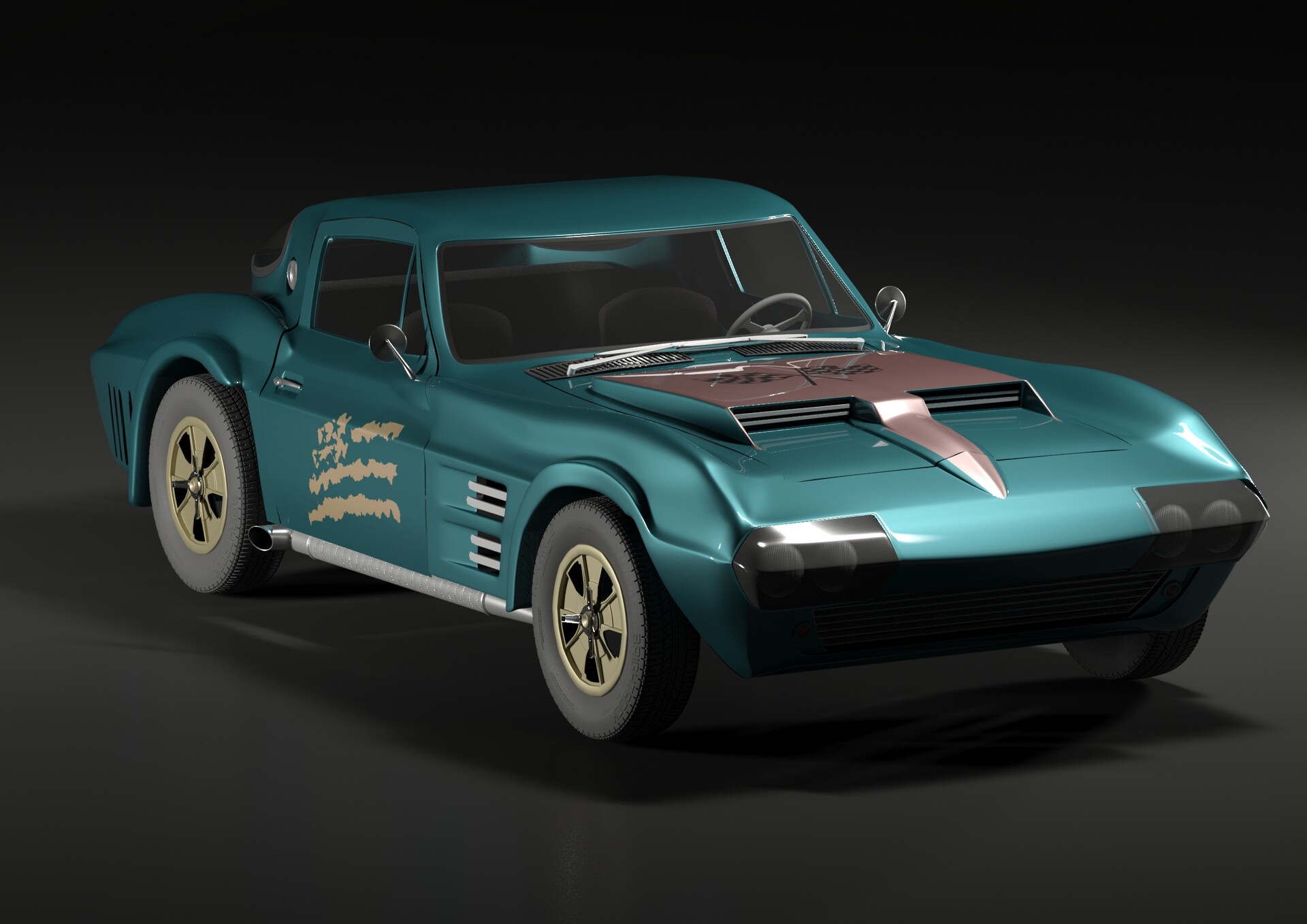 ArtStation - 3D model of a Corvette grand sport