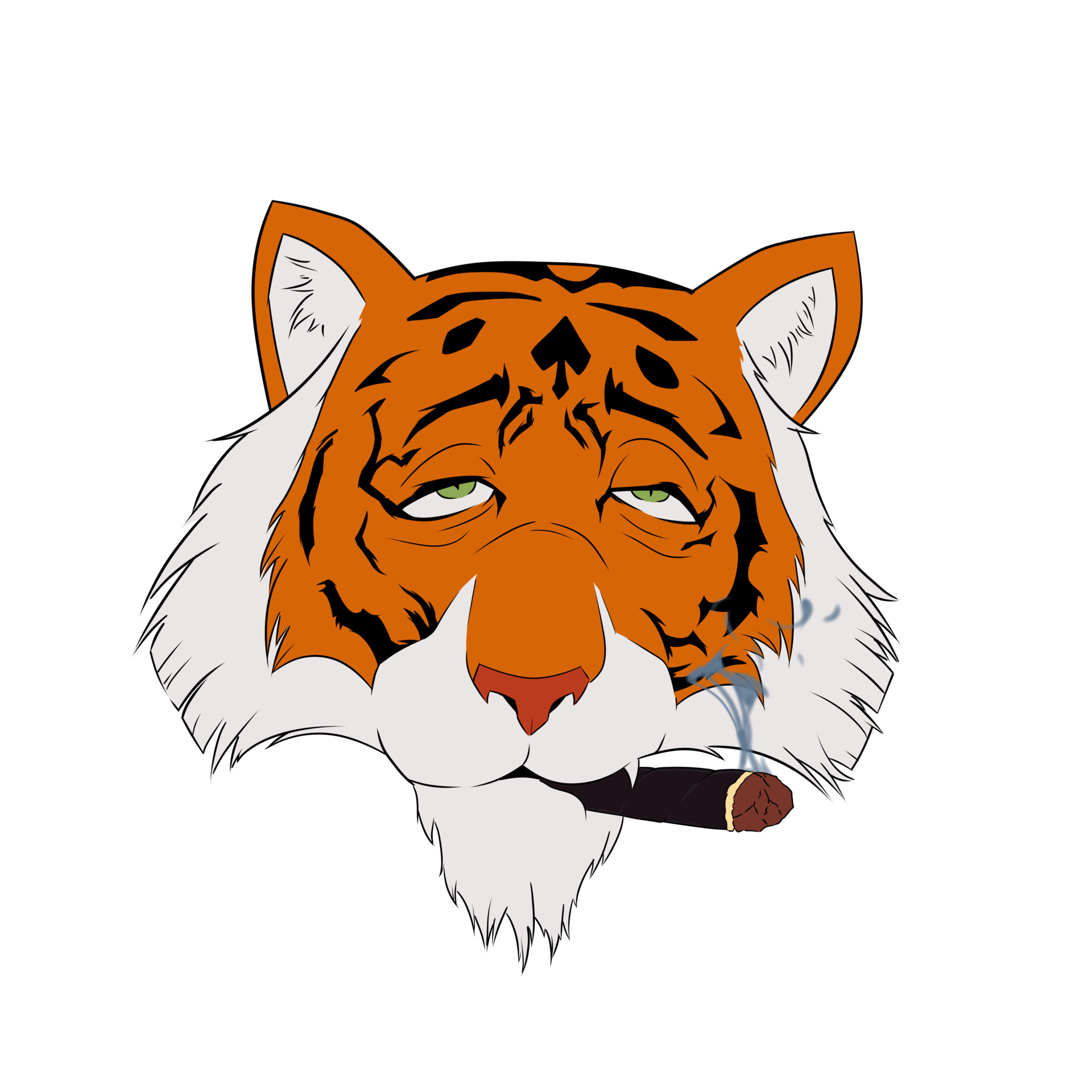 ArtStation - Smoking tiger