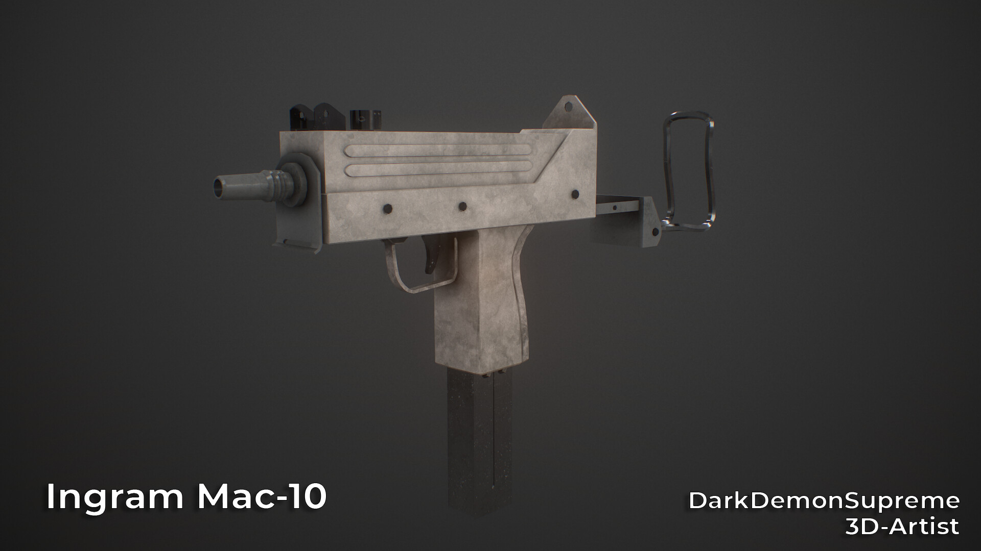 ArtStation - Low poly Ingram Mac 10 Game Ready Prop