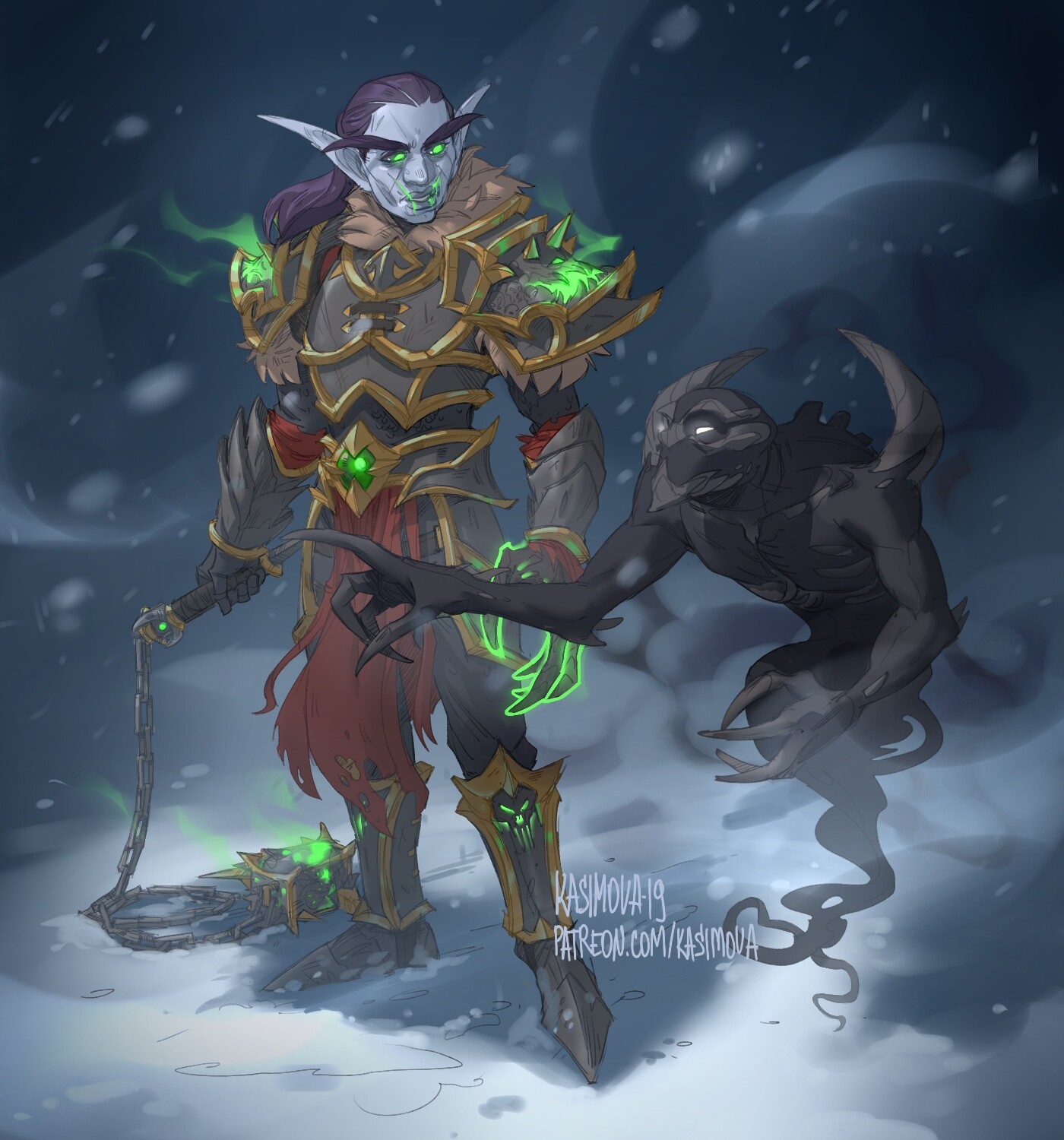 Can we get flail weapons? Art by Dariia Kasimova : r/wow