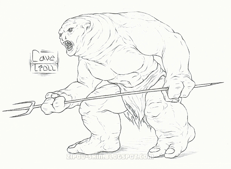 cave troll drawing