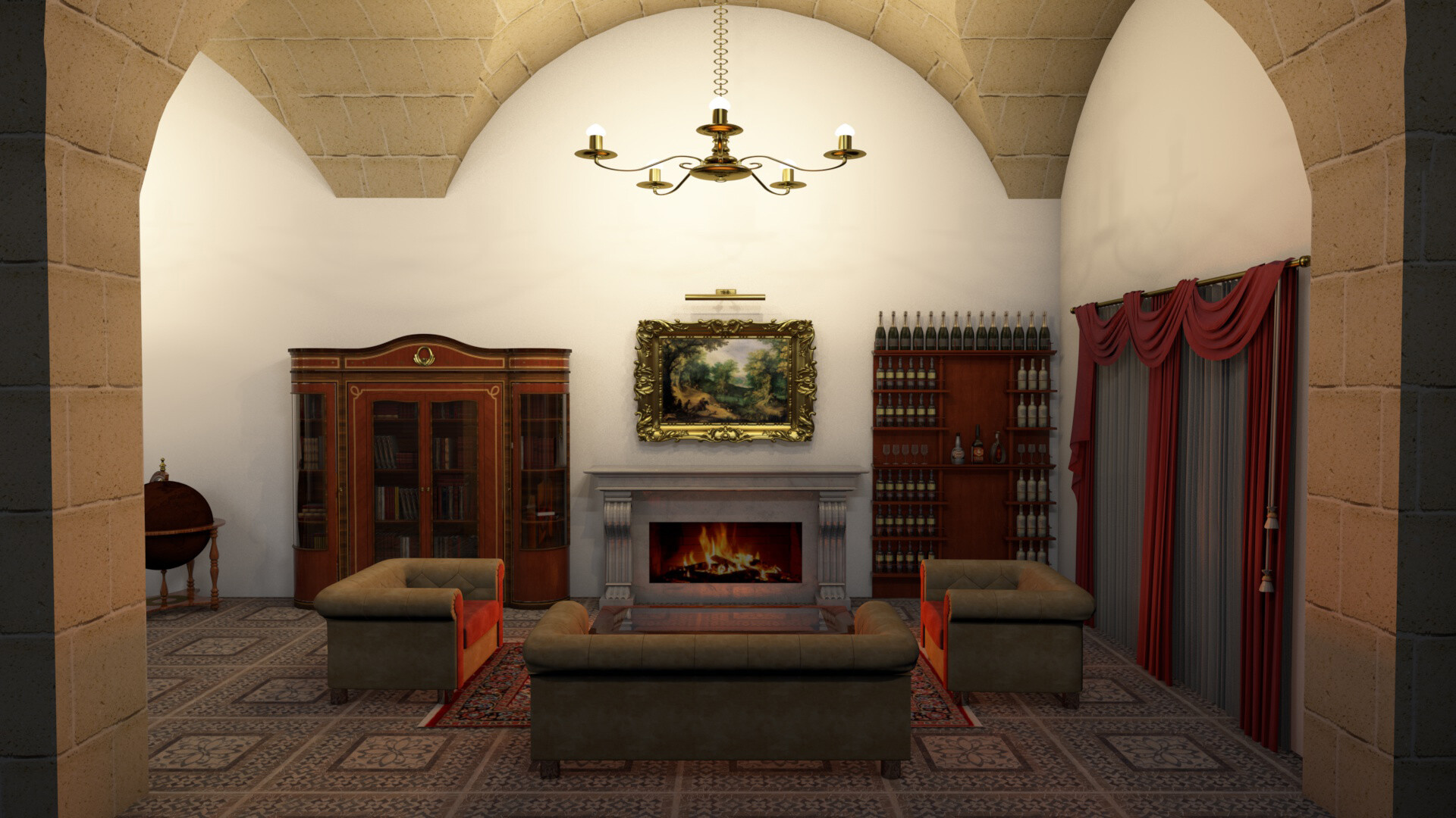 ArtStation - salotto a volte