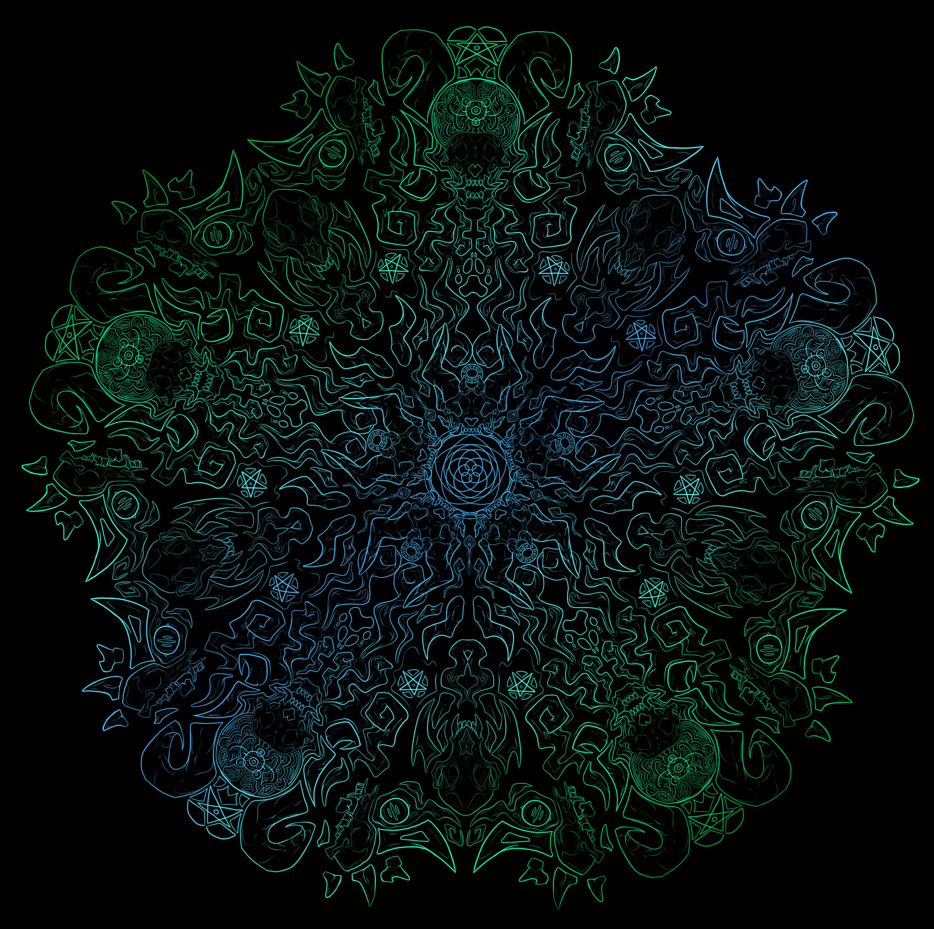 ArtStation - Bone Mandala