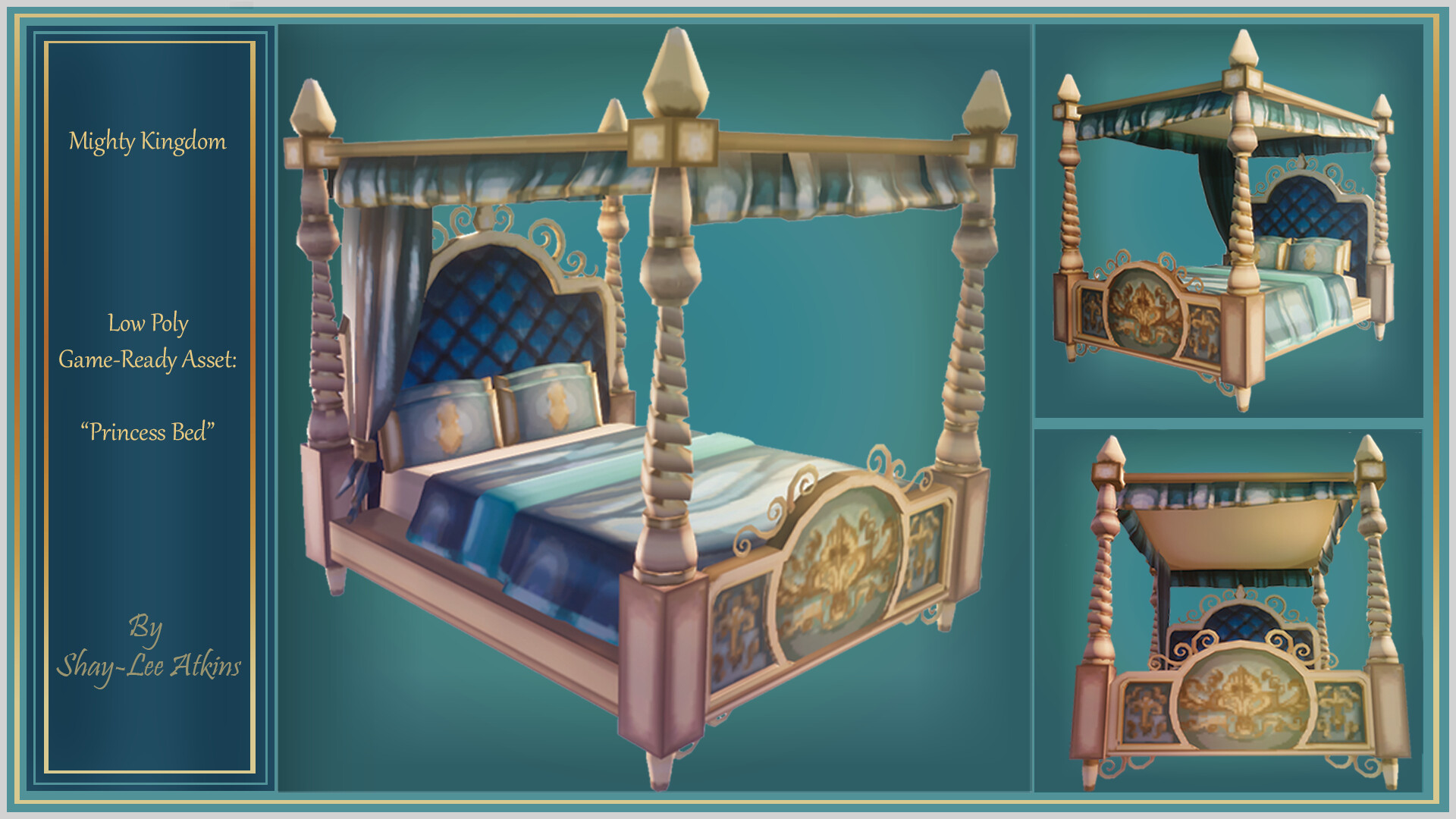 Shay-Lee Atkins - Mighty Kingdom Art Test: Low Poly Princess Bed