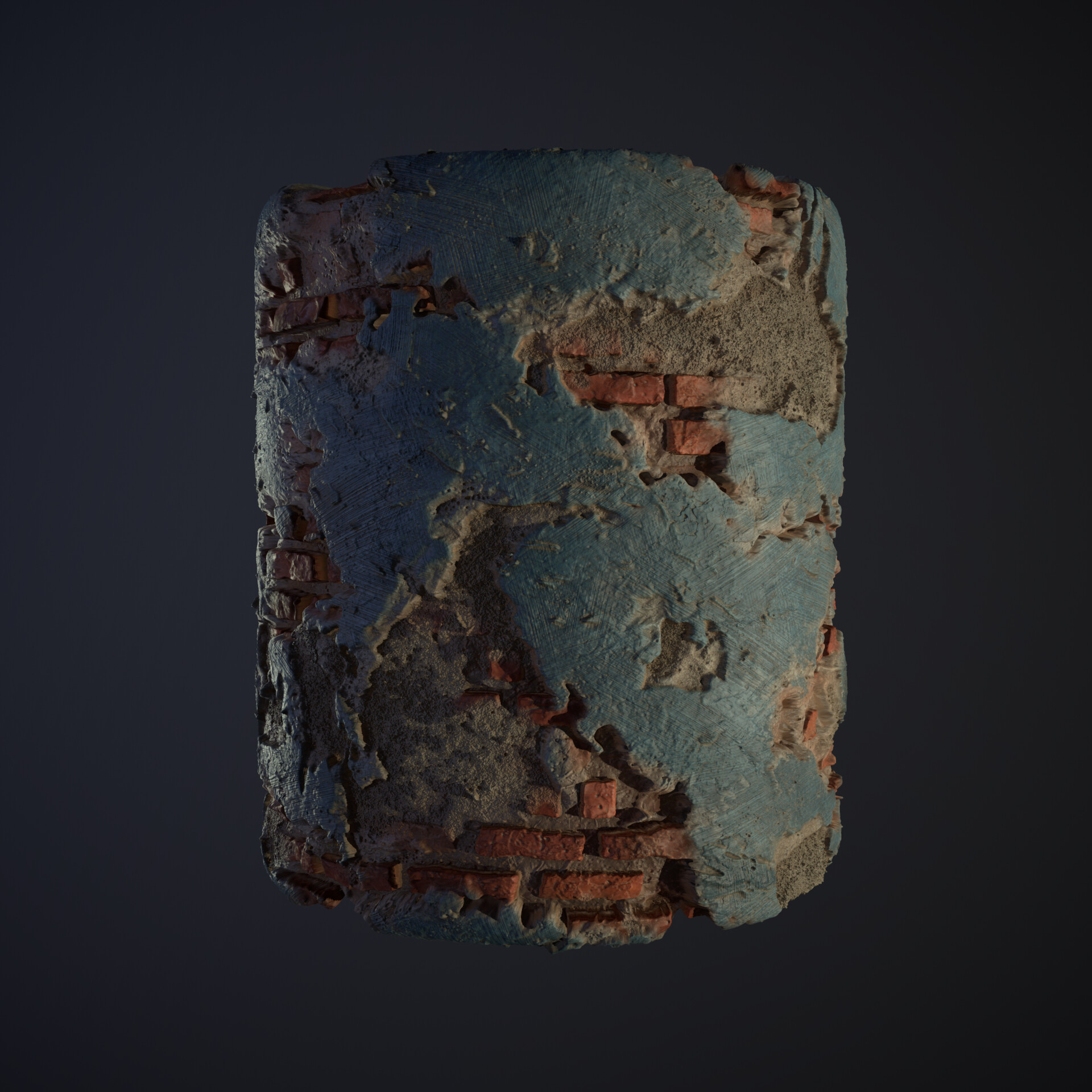 ArtStation - Brick/Plaster/Paint Blended Texture