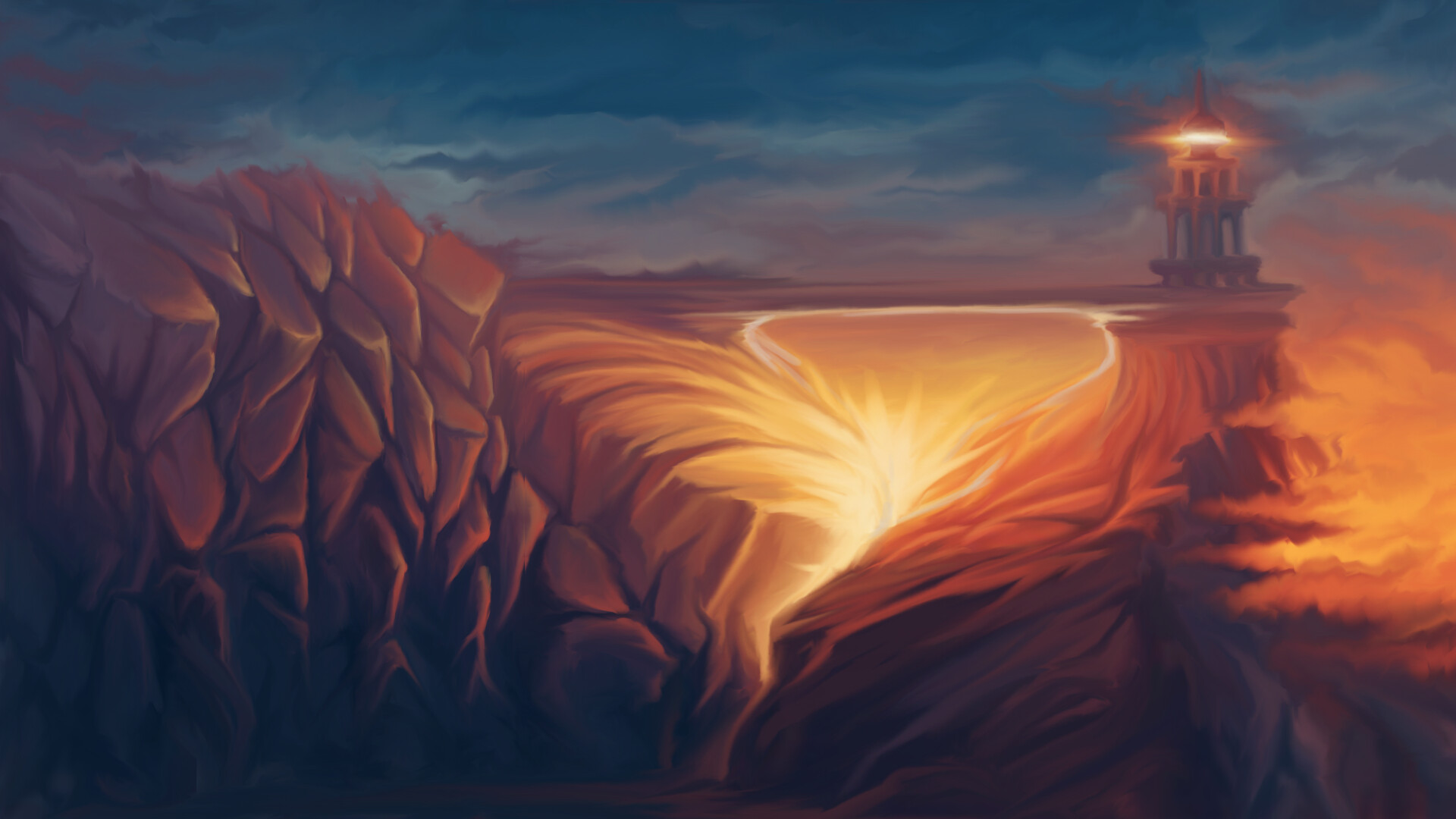 ArtStation - Sunset bridge