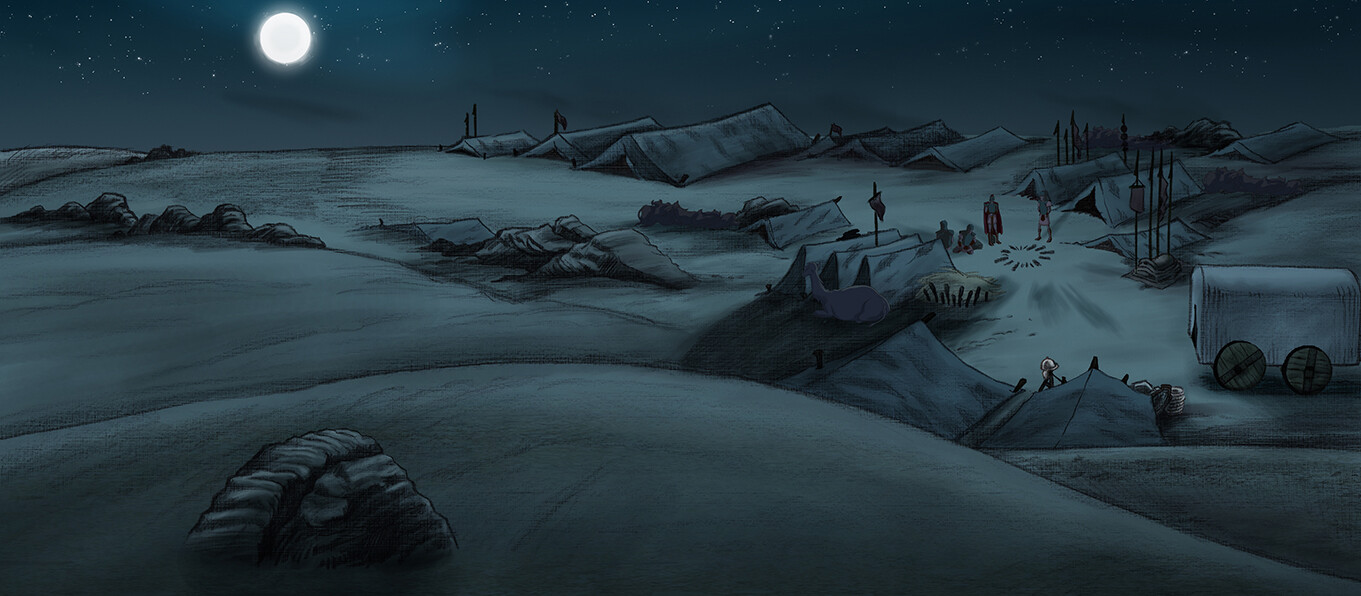 ArtStation - Roman camp at night 2